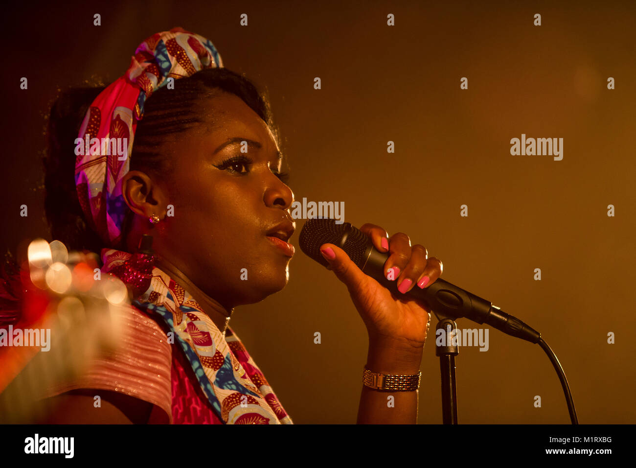 The English band Ibibio Sound Machine performs a live concert at the ...