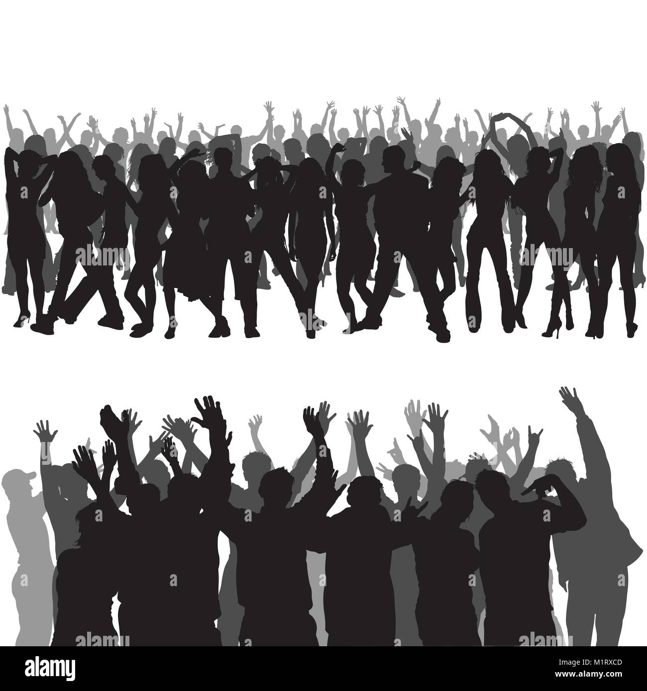 Foreground crowd Stock Vector Images - Alamy