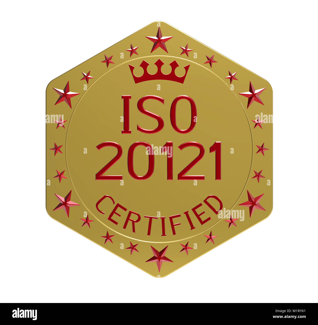 ISO 20121 standard, sustainable events management system, 3D render ...