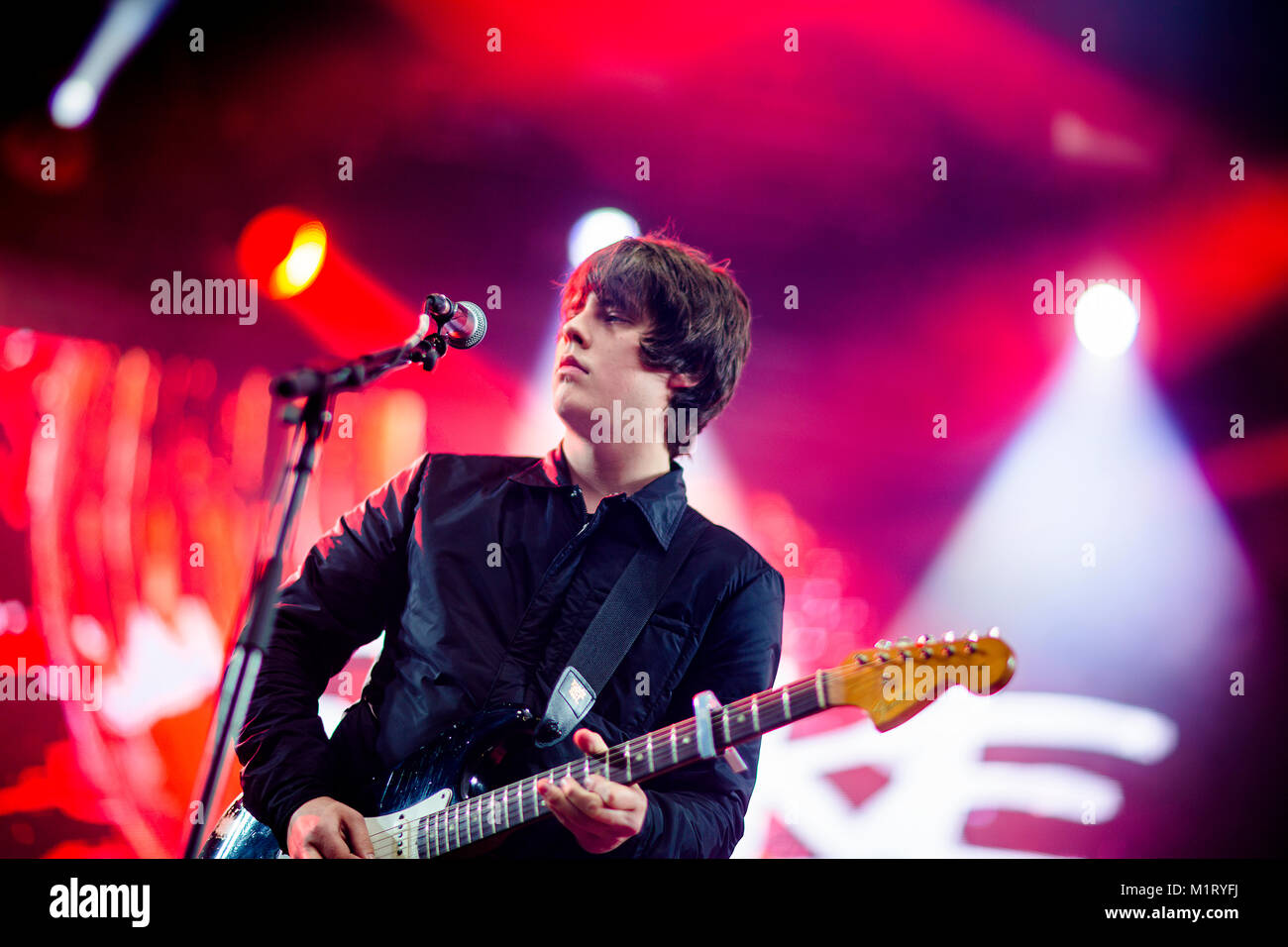The English singer, songwriter and musician Jake Bugg performs a live ...