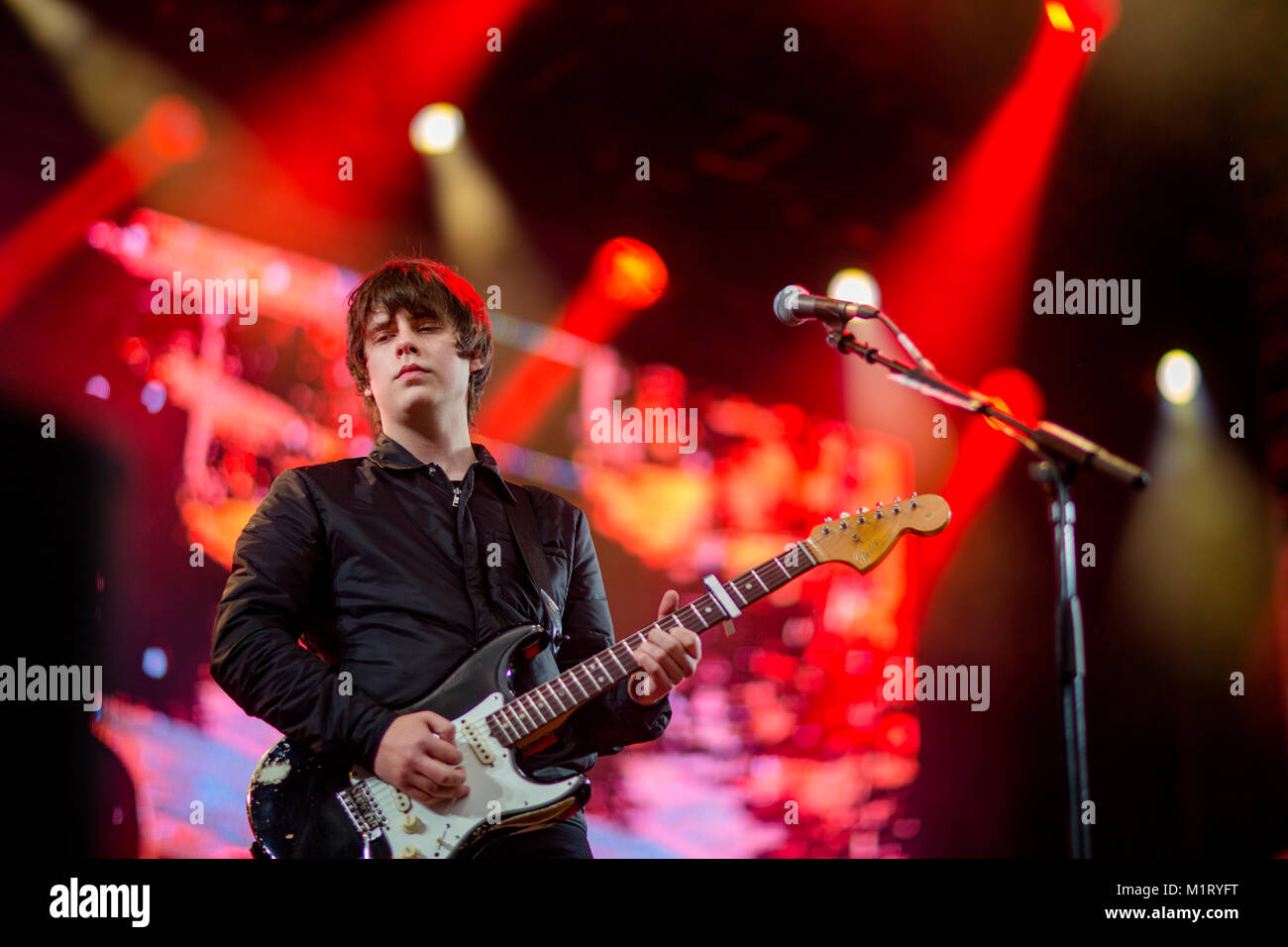 The English singer, songwriter and musician Jake Bugg performs a live ...