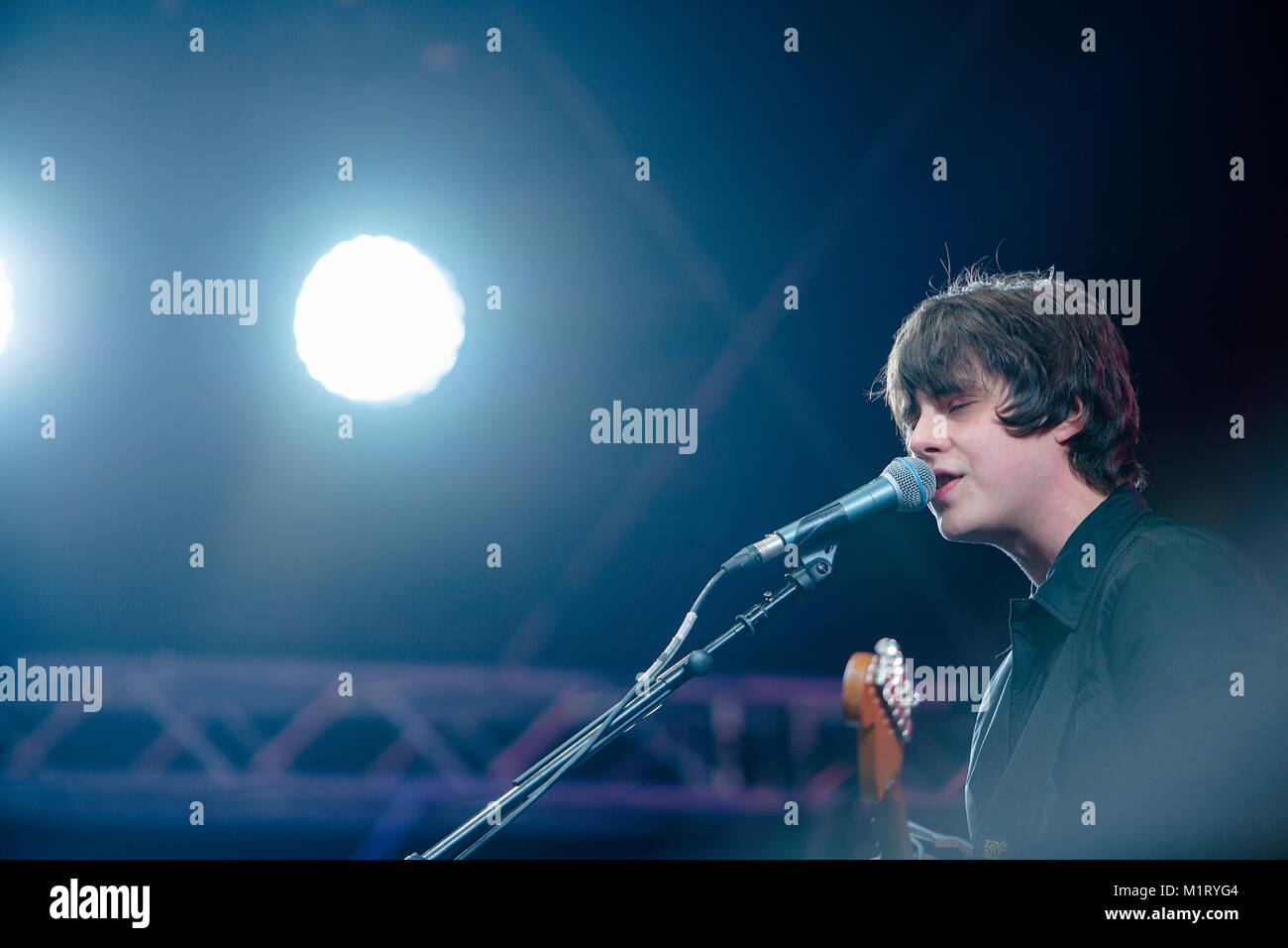 The English singer, songwriter and musician Jake Bugg performs a live ...