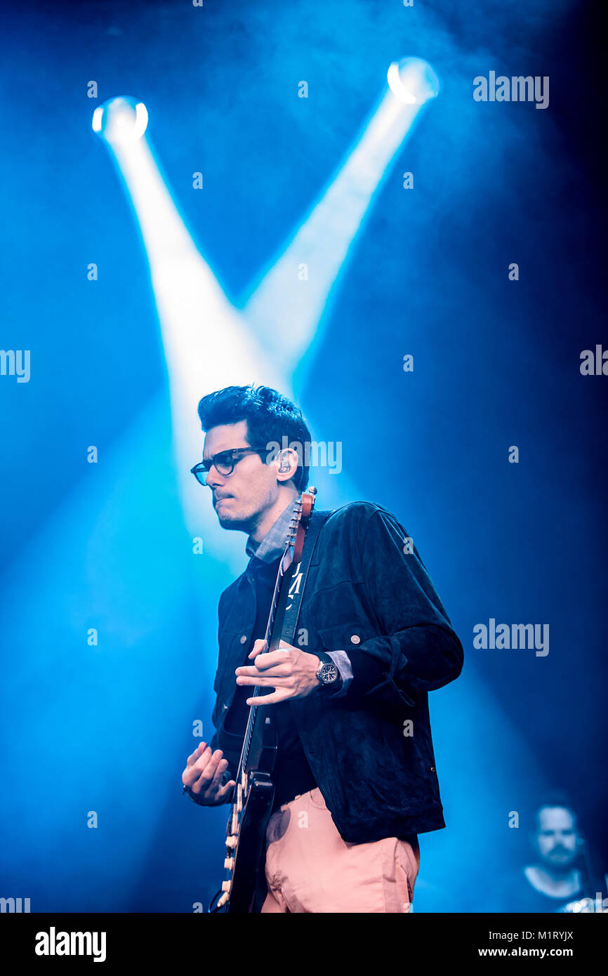 The American musician, guitarist and musician John Mayer performs a ...