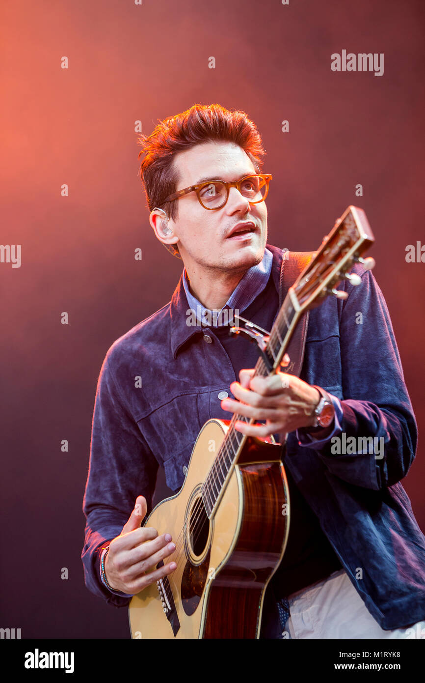 The American musician, guitarist and musician John Mayer performs a ...
