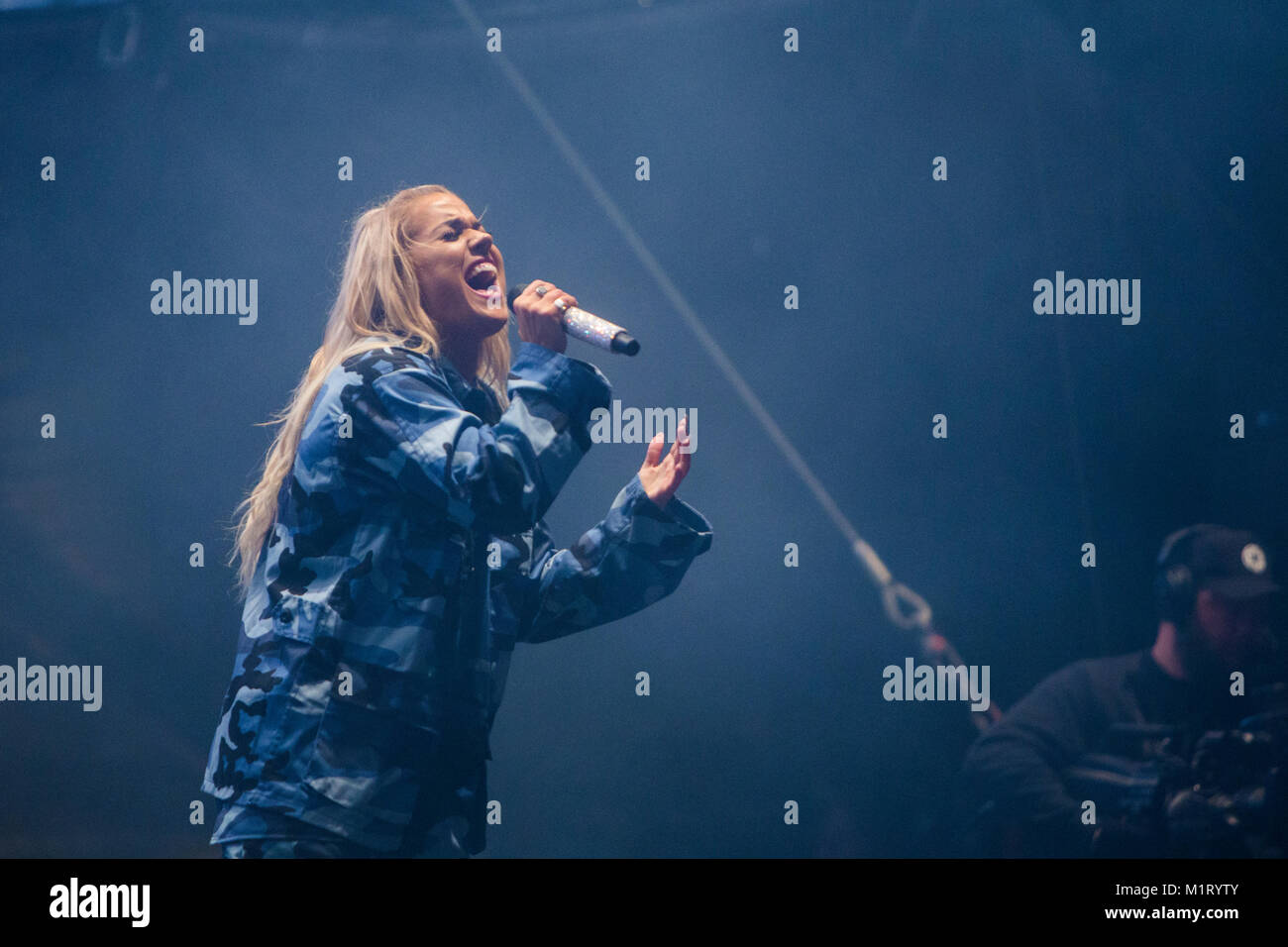 Norway, Os – August 11, 2017. The Norwegian singer and songwriter Julie ...