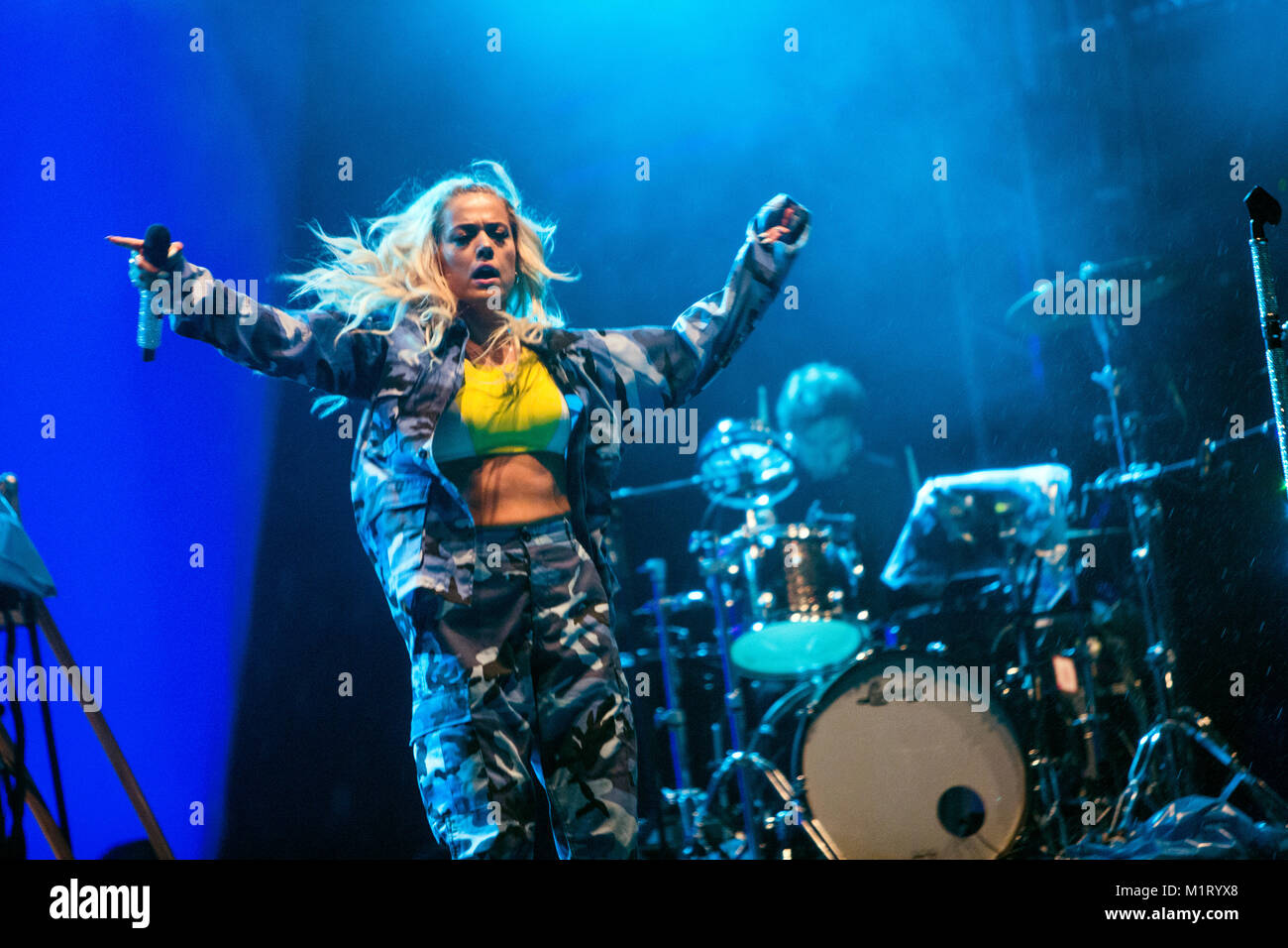 Norway, Os – August 11, 2017. The Norwegian singer and songwriter Julie ...