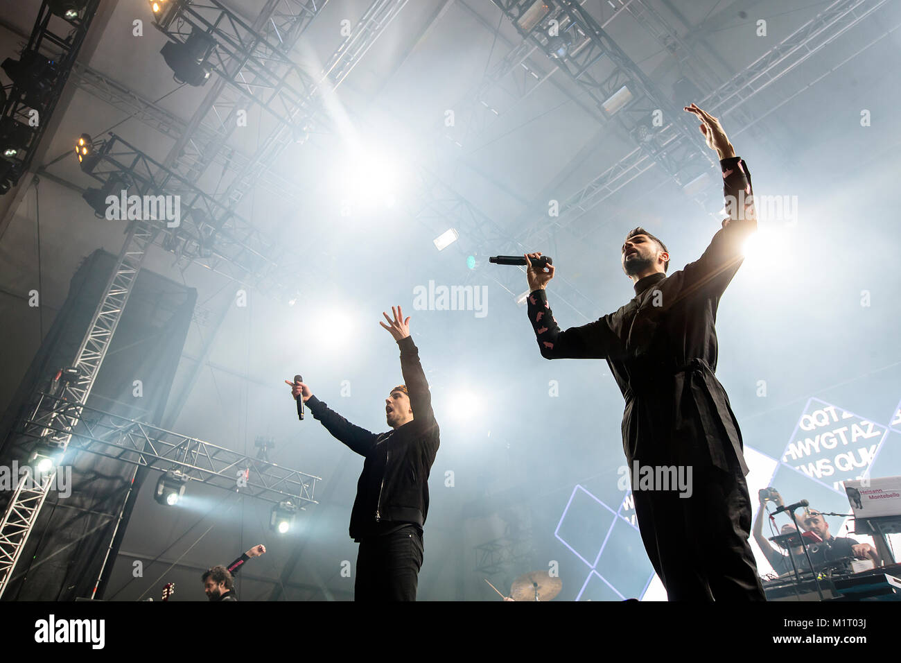 The Norwegian rap group Karpe Diem performs a live concert at the ...