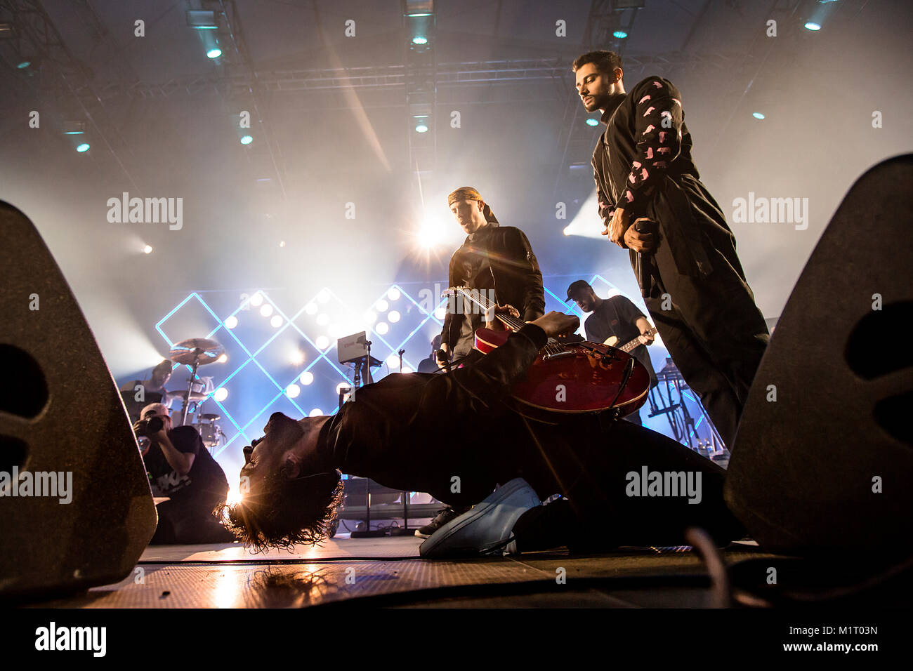 The Norwegian rap group Karpe Diem performs a live concert at the ...