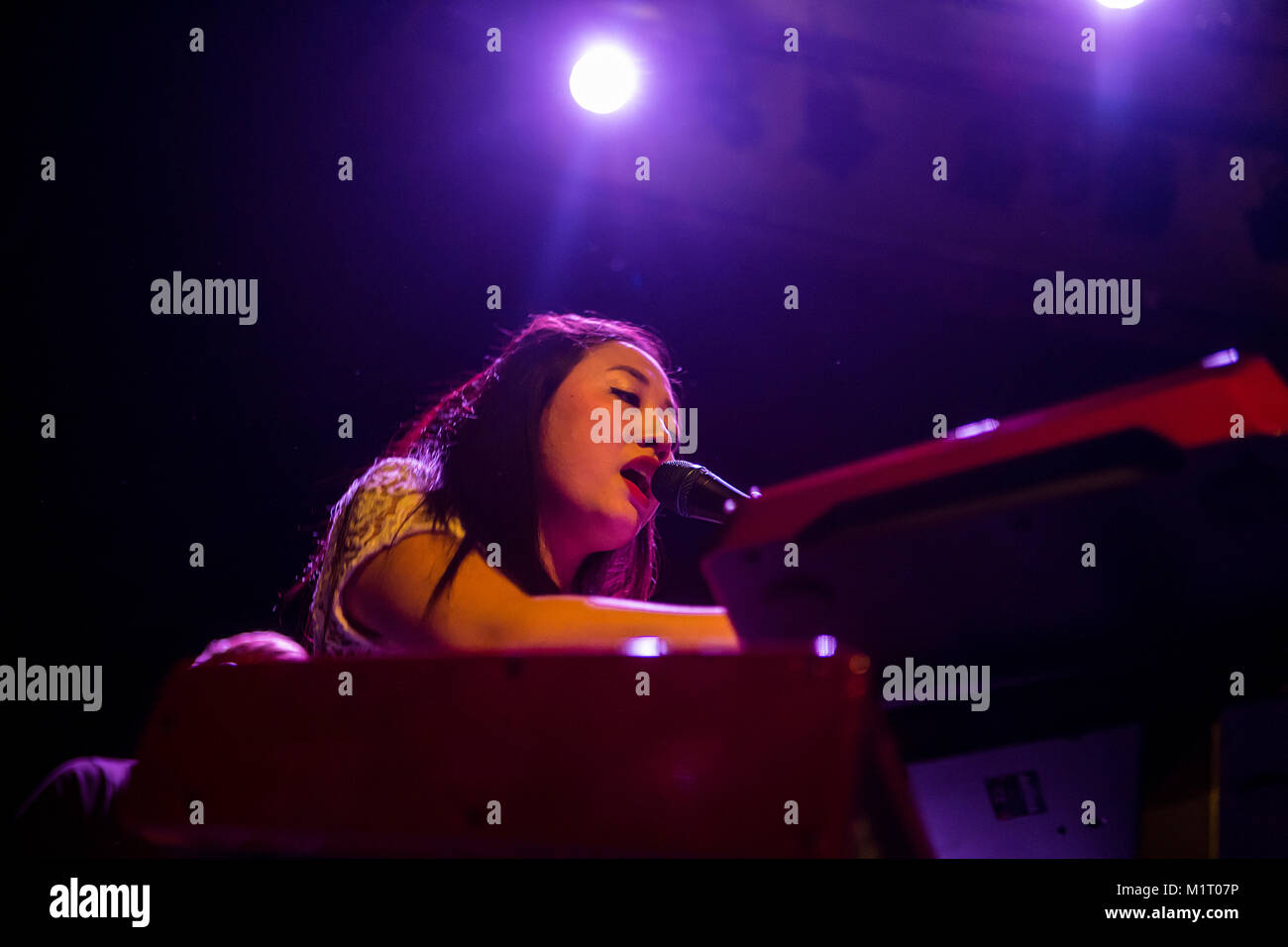 The Norwegian indie pop band Kid Astray performs a live concert at ...