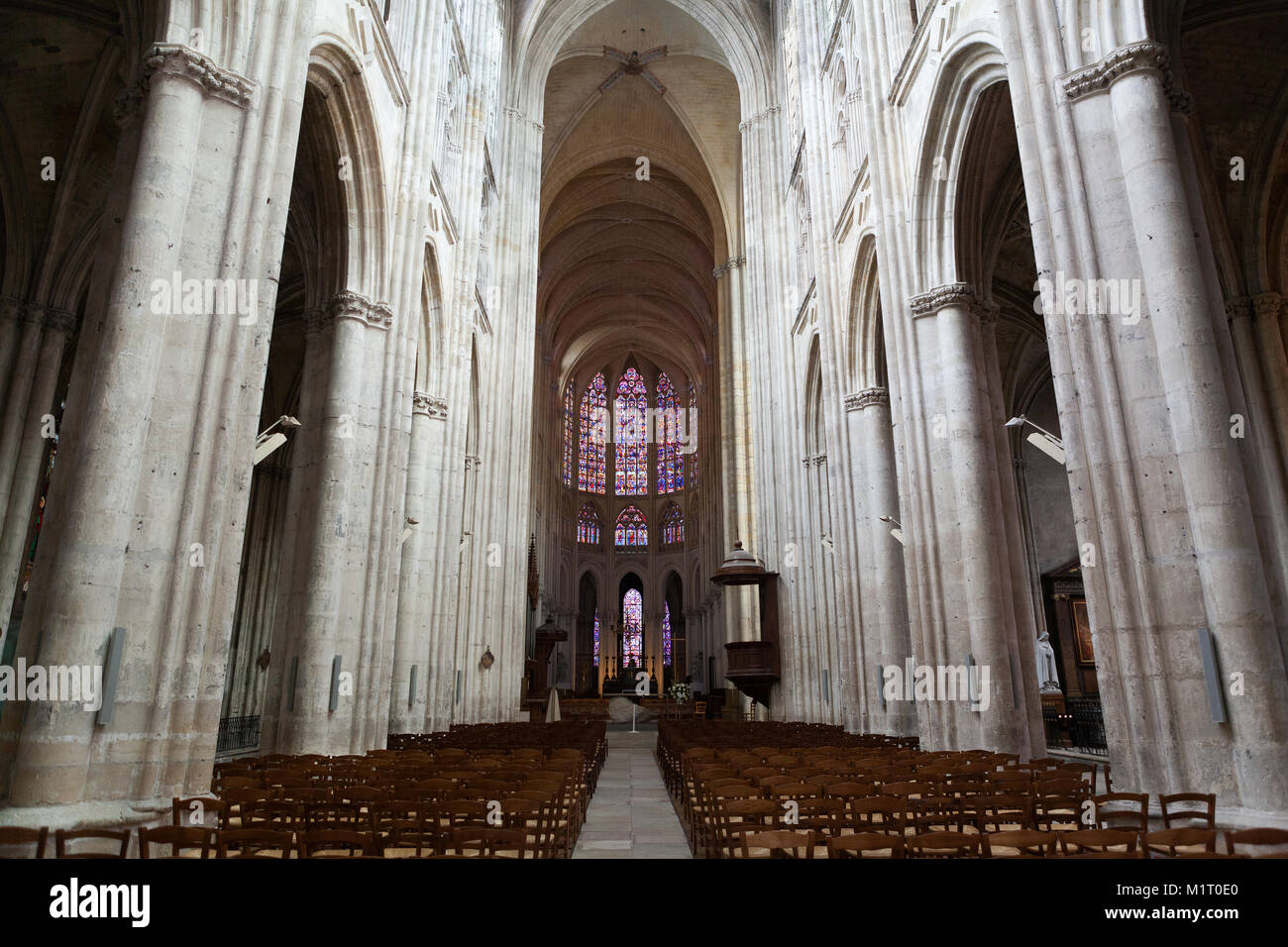 Gothic cathedral of Saint Gatien in Tours; Loire Valley; France Stock ...