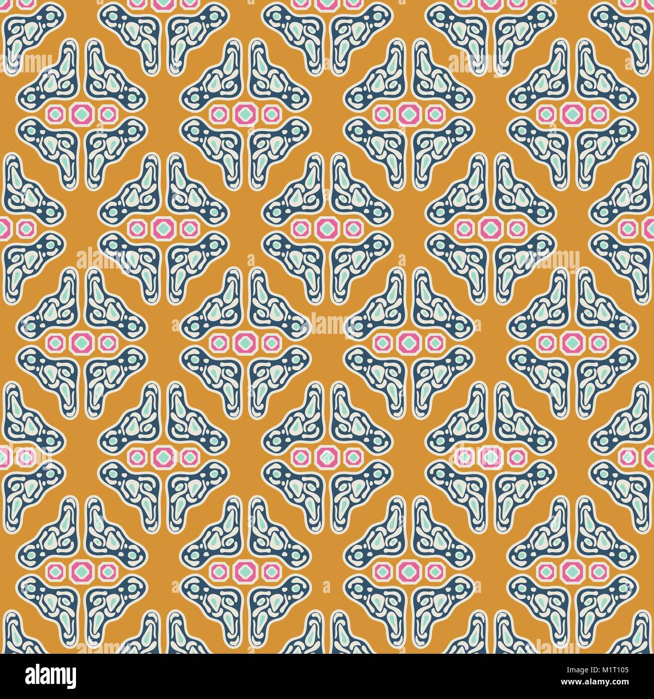 Ornament decorated mustard shapes seamless vector pattern Stock Vector ...
