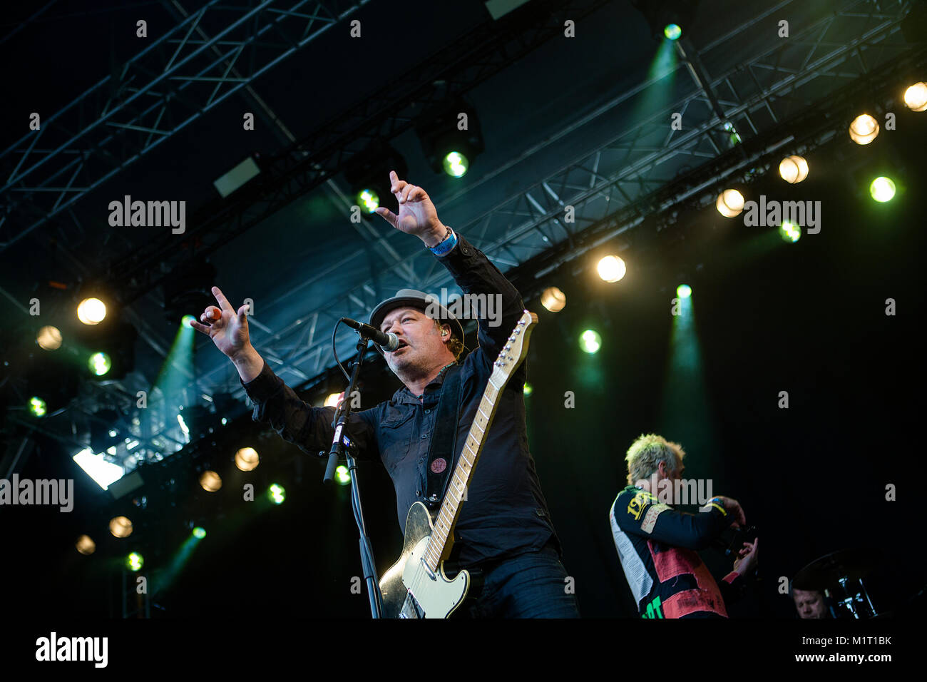The English alternative rock band Levellers performs a live concert at ...