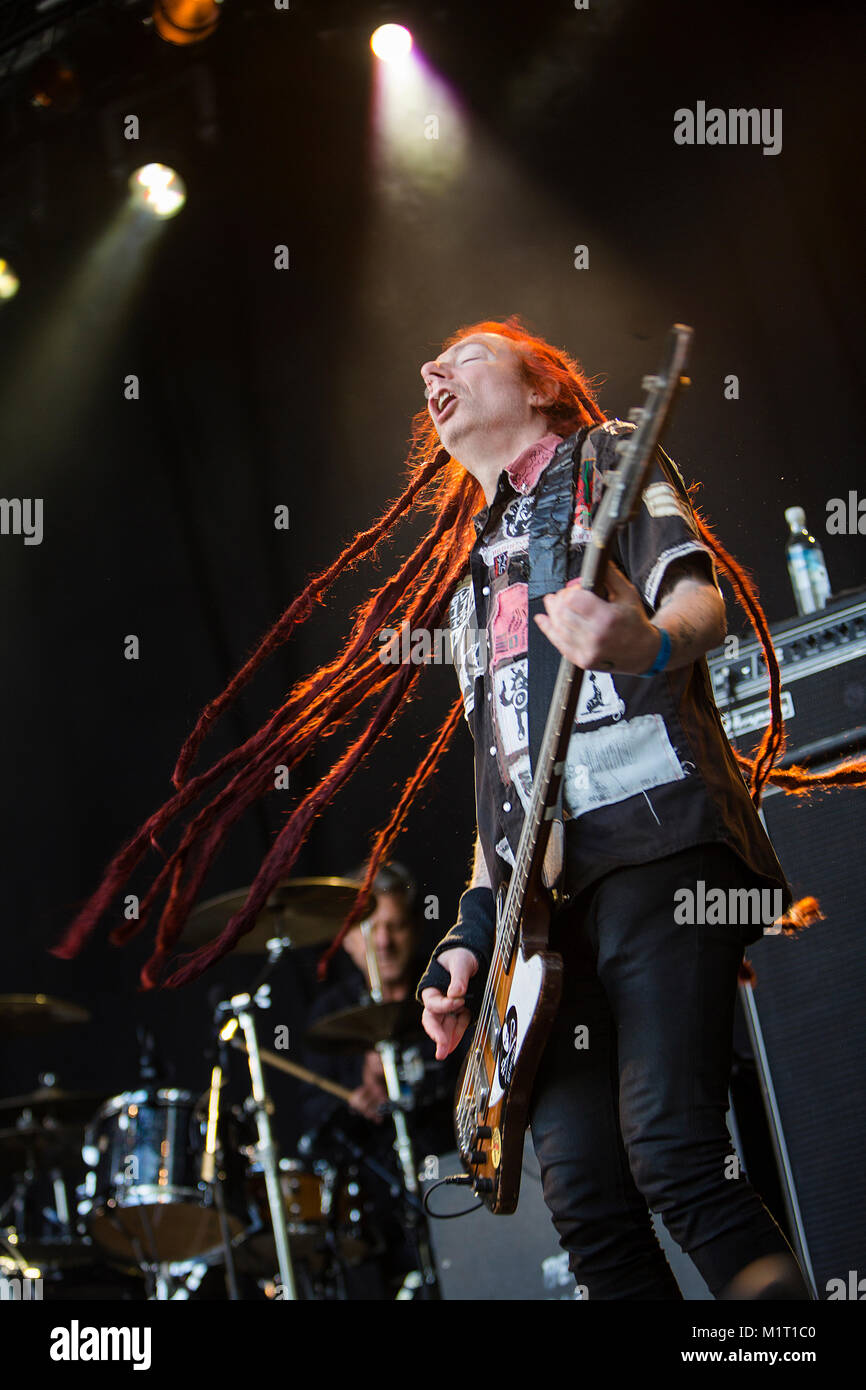 The English alternative rock band Levellers performs a live concert at ...
