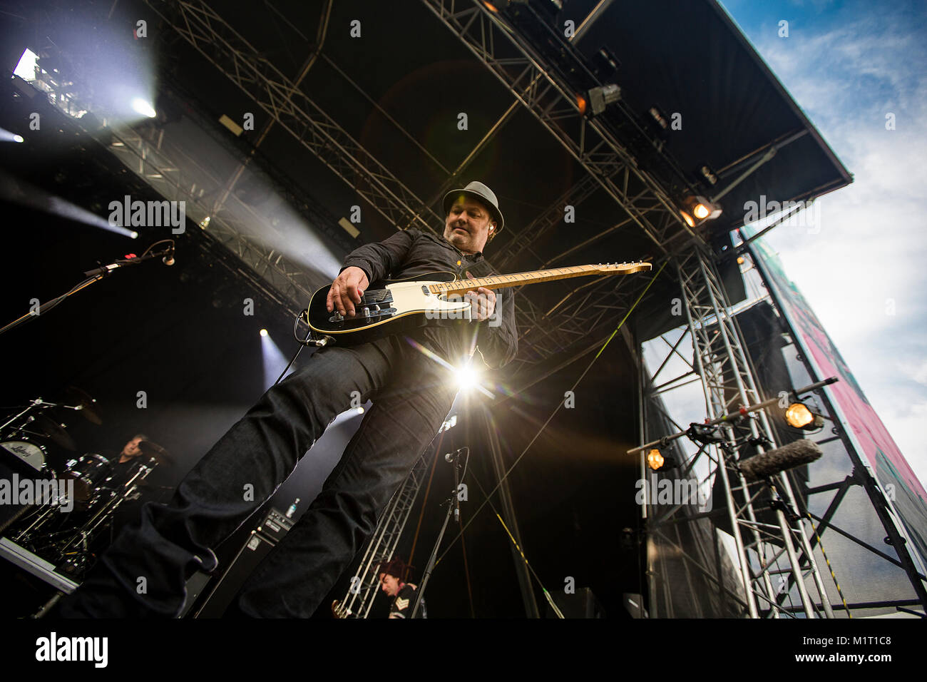 The English alternative rock band Levellers performs a live concert at ...