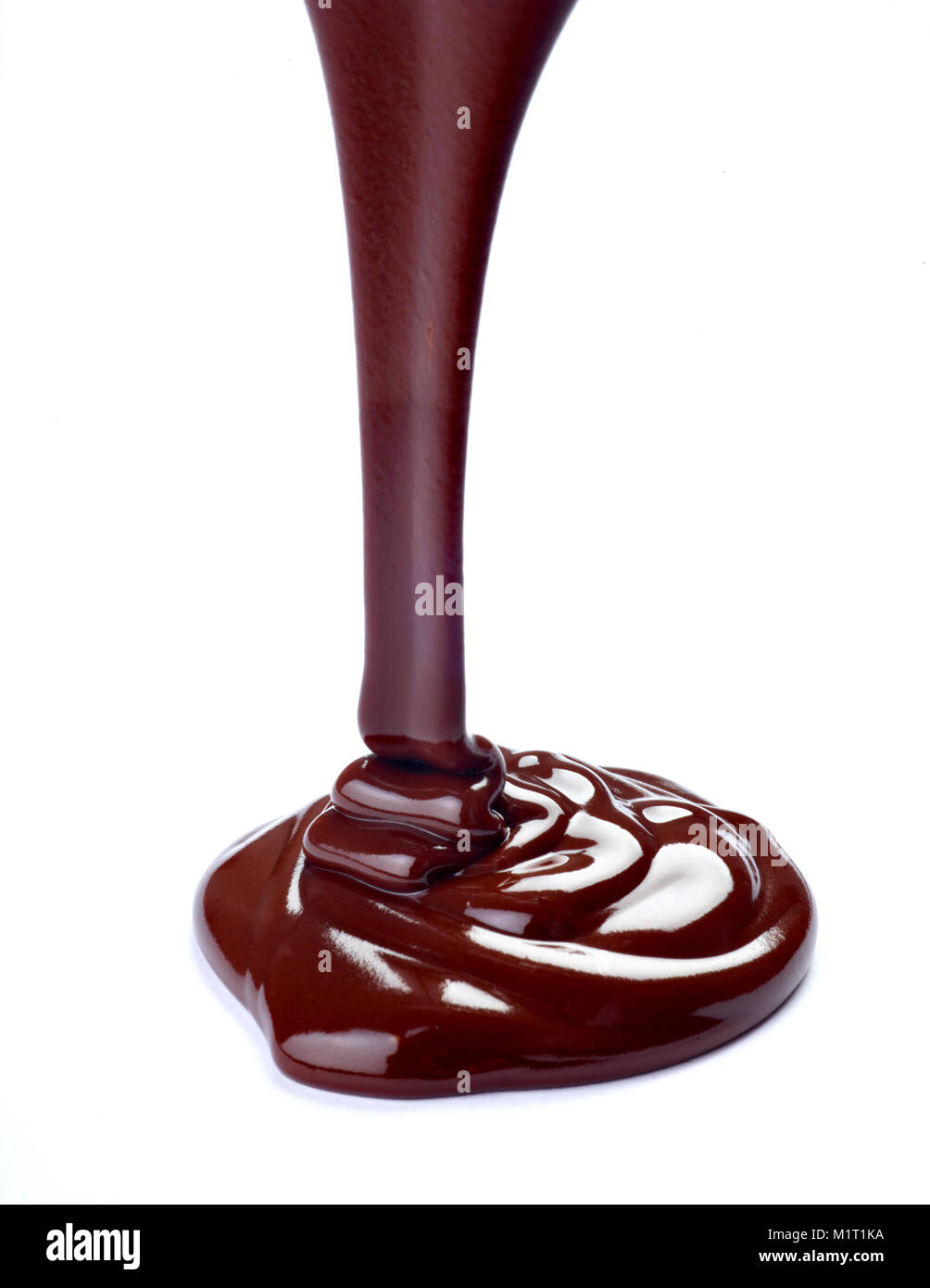 close up of chocolate syrup on white background Stock Photo - Alamy