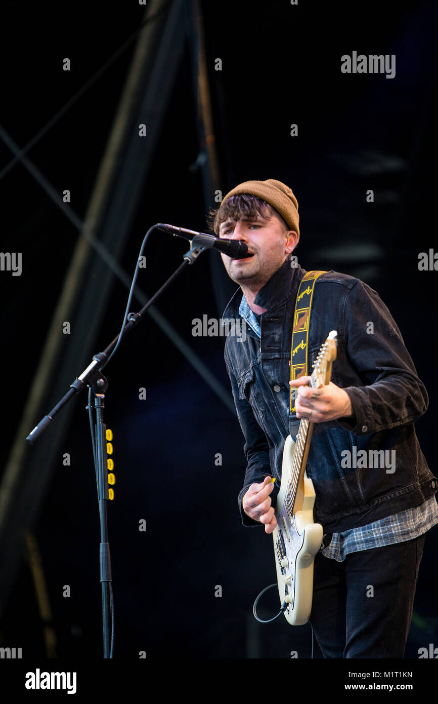 The English rock band Lower Than Atlantis performs a live concert at ...