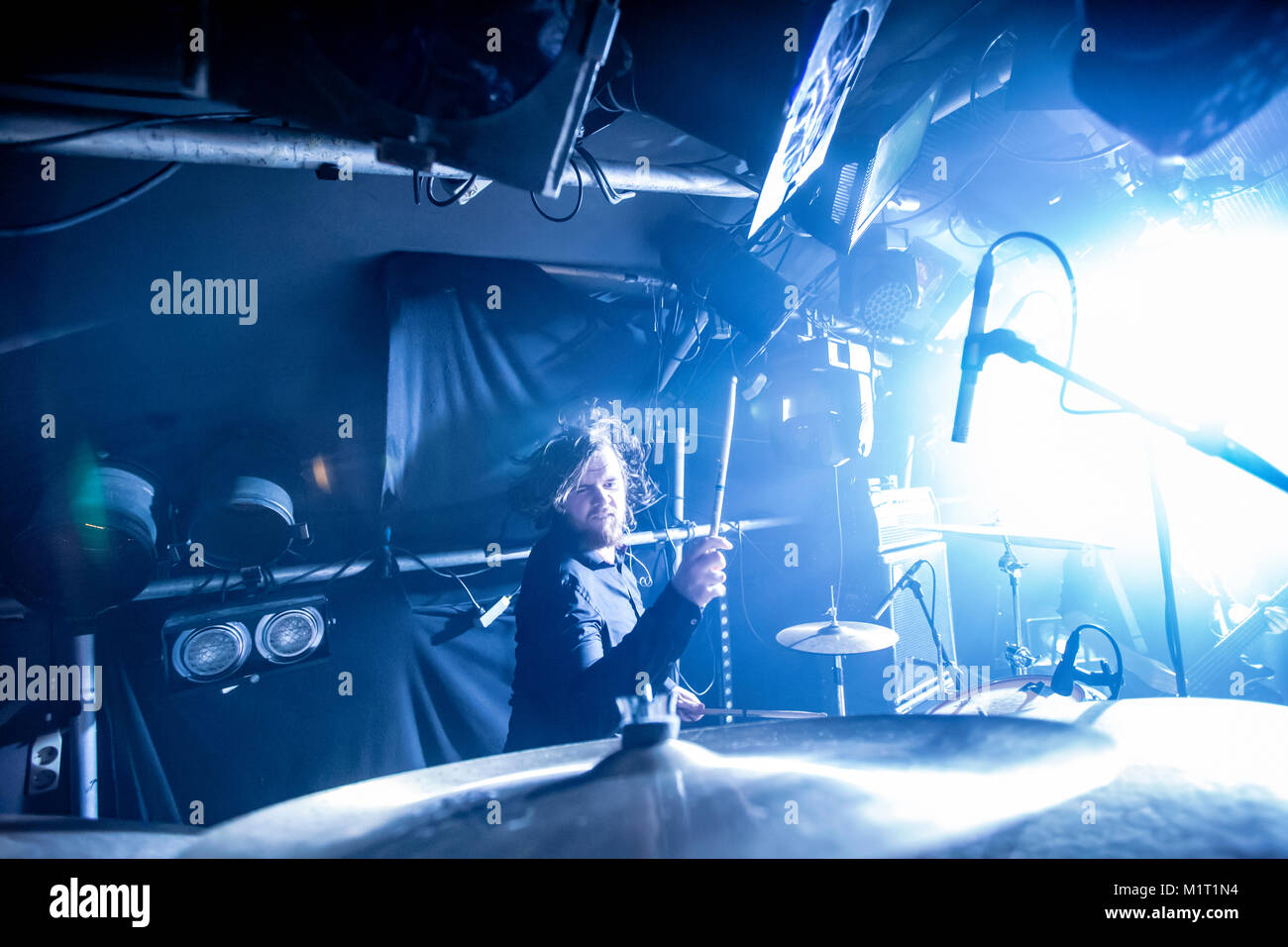 The Norwegian progressive rock band Major Parkinson performs a live ...
