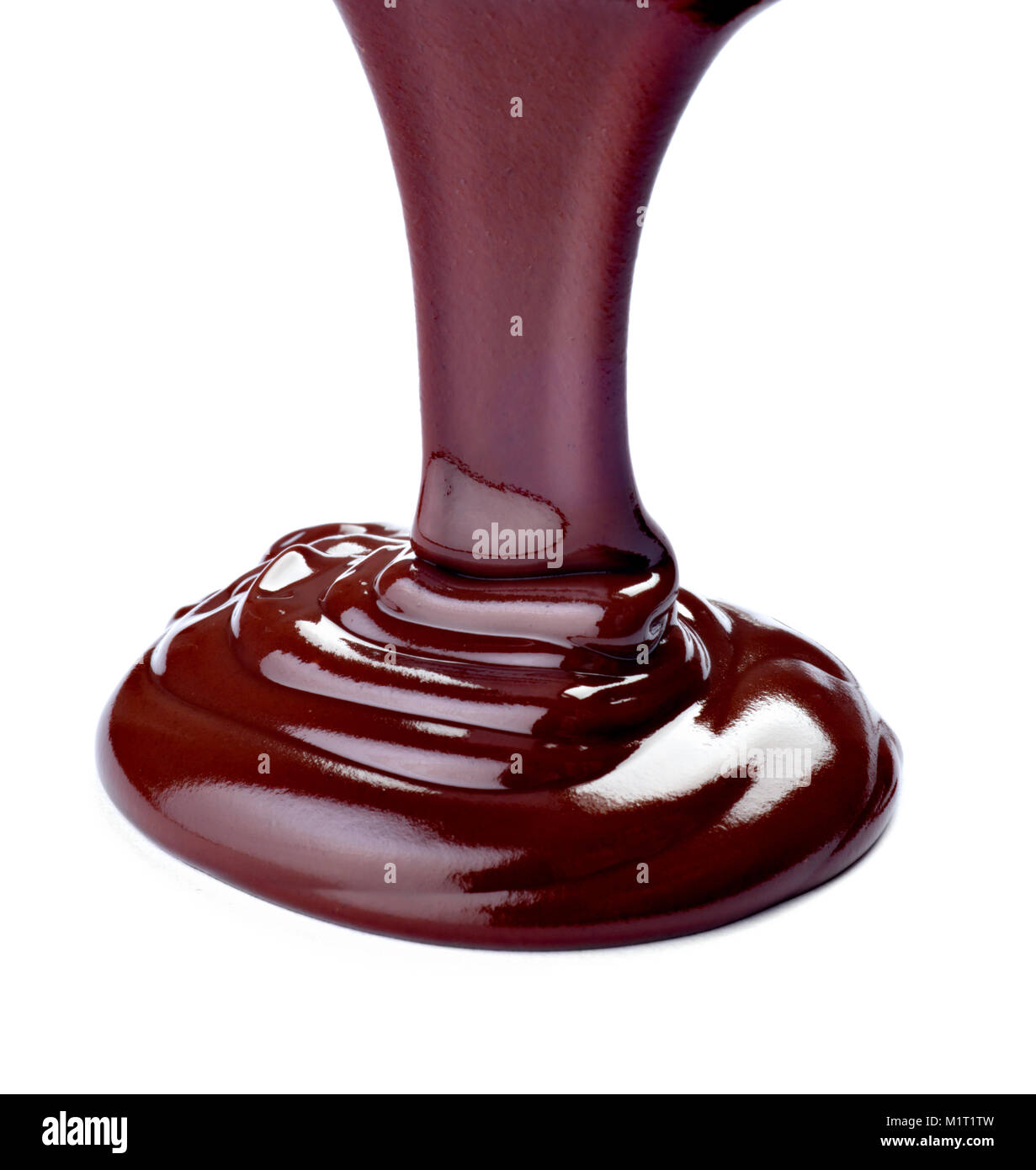 close up of chocolate syrup on white background Stock Photo - Alamy