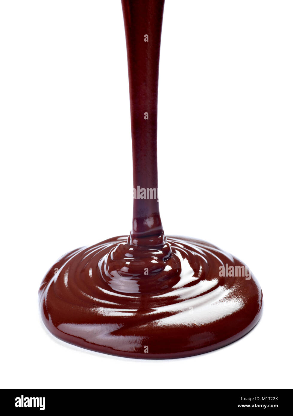 close up of chocolate syrup on white background Stock Photo - Alamy