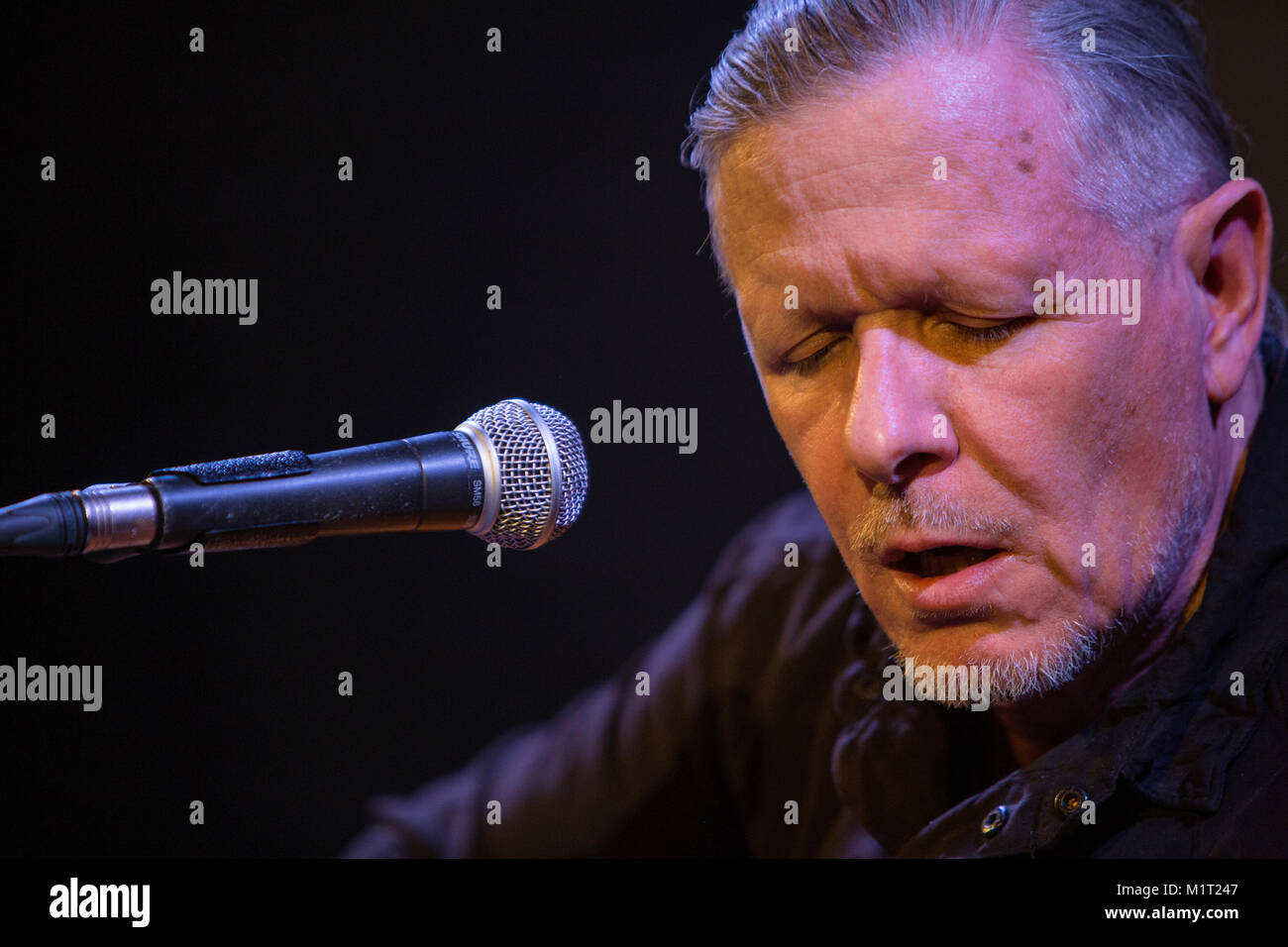 The American singer, songwriter and musician Michael Gira performs a ...