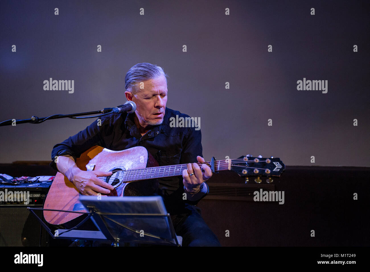 The American singer, songwriter and musician Michael Gira performs a ...