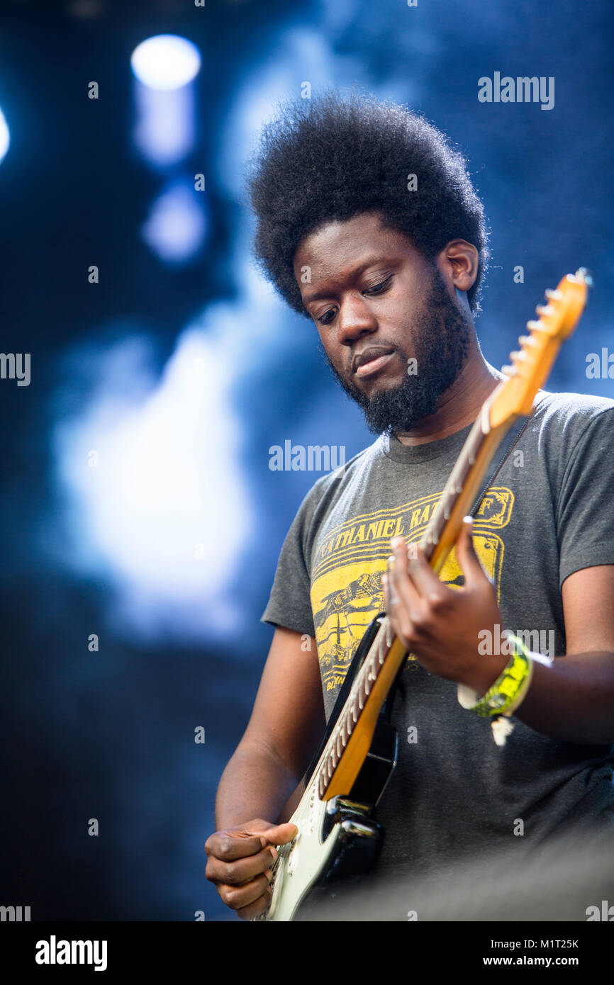 The British soul singer, songwriter and musician Michael Kiwanuka ...