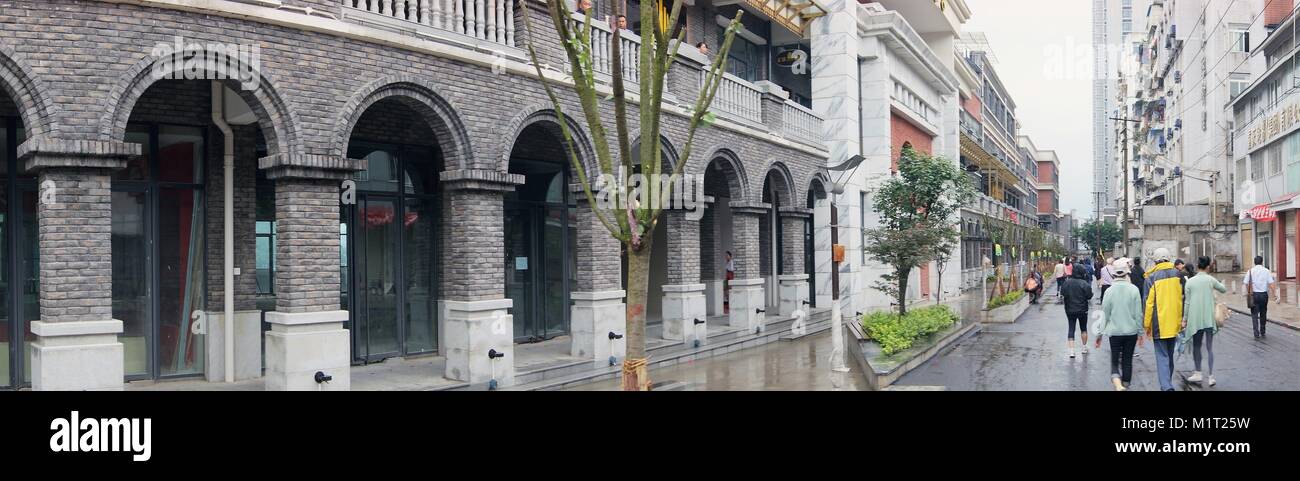 Shot of beautiful landscape & ancient building along the streets of ...