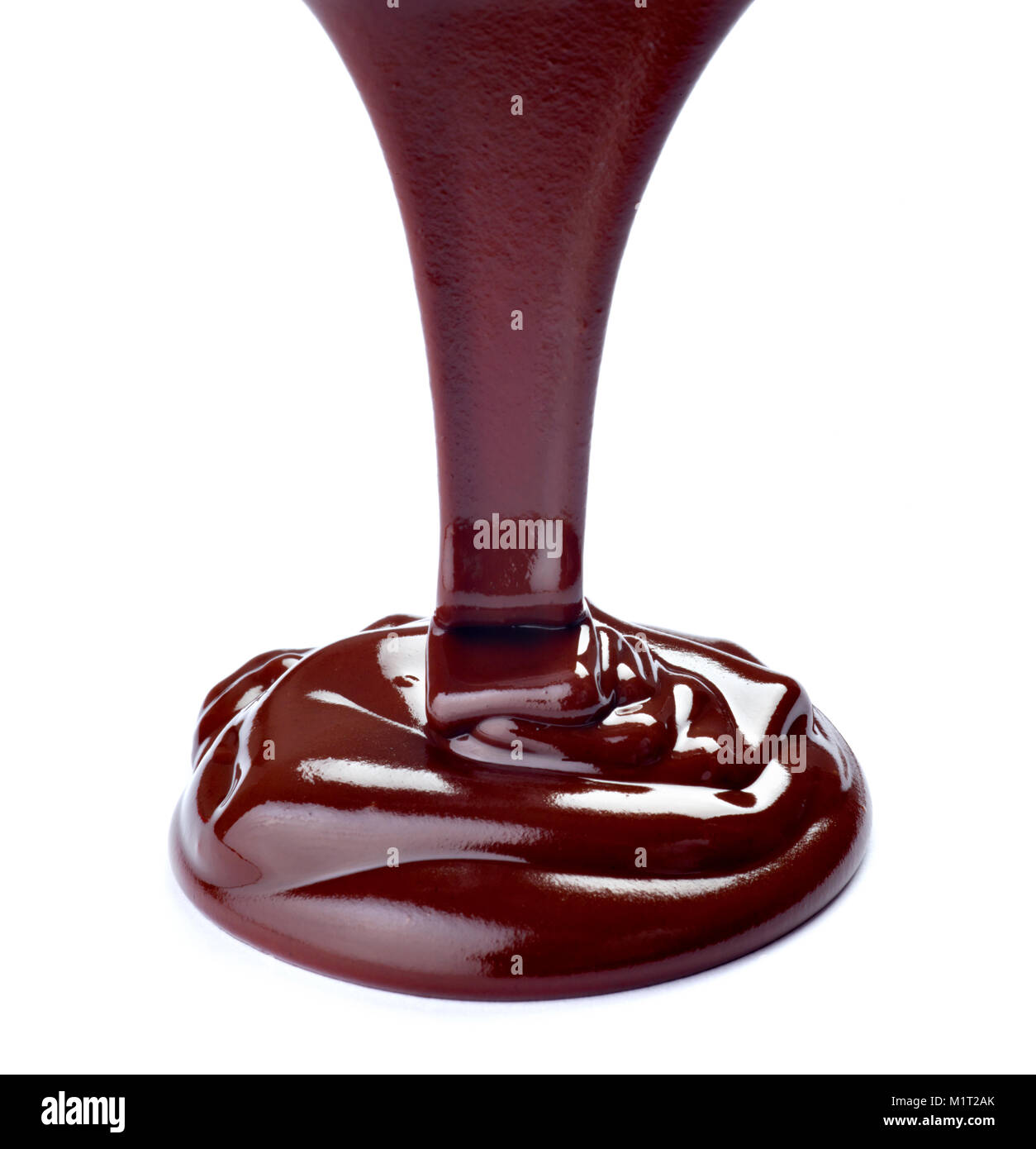 close up of chocolate syrup on white background Stock Photo - Alamy