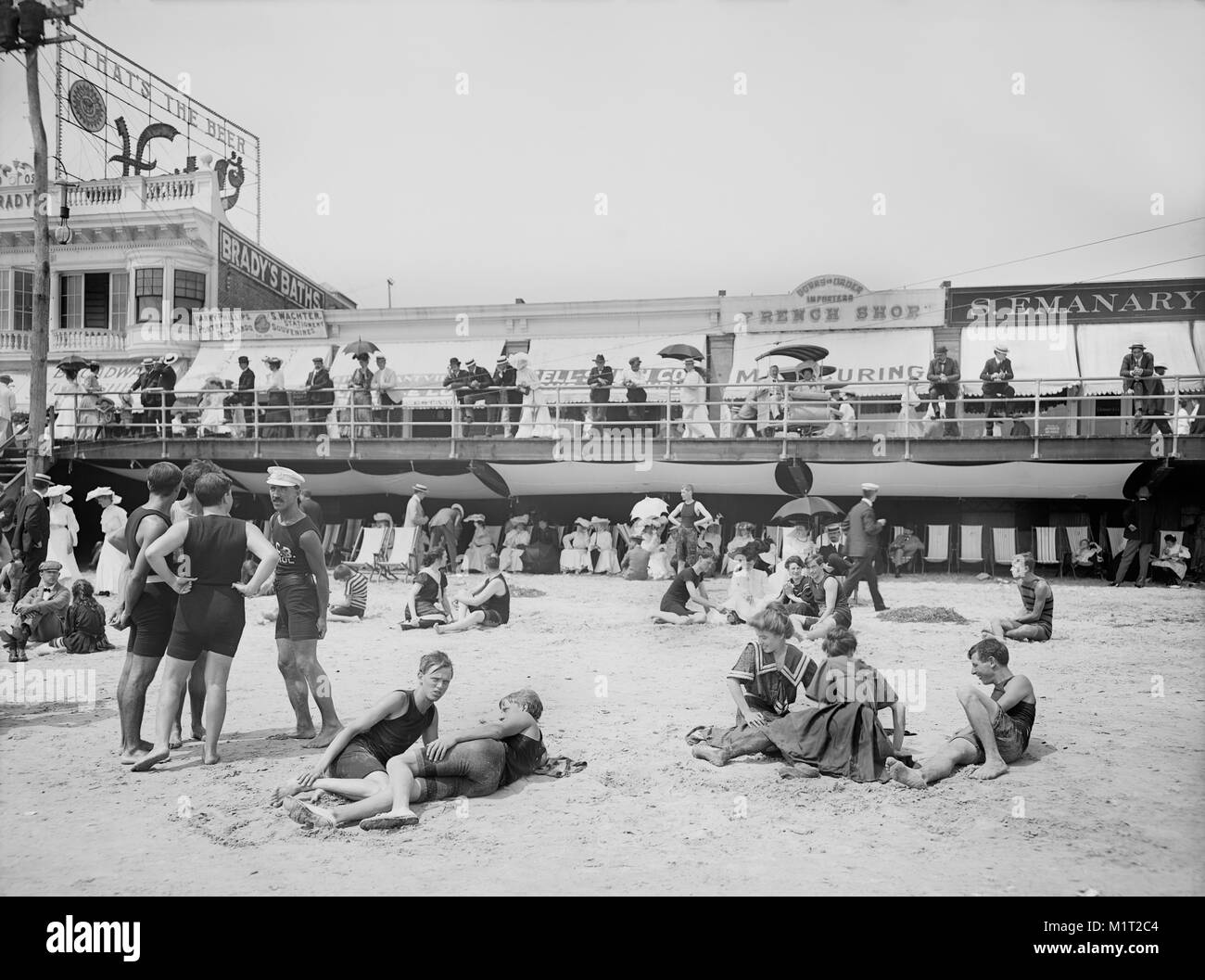 Atlantic city boardwalk circa 1900's hi-res stock photography and ...