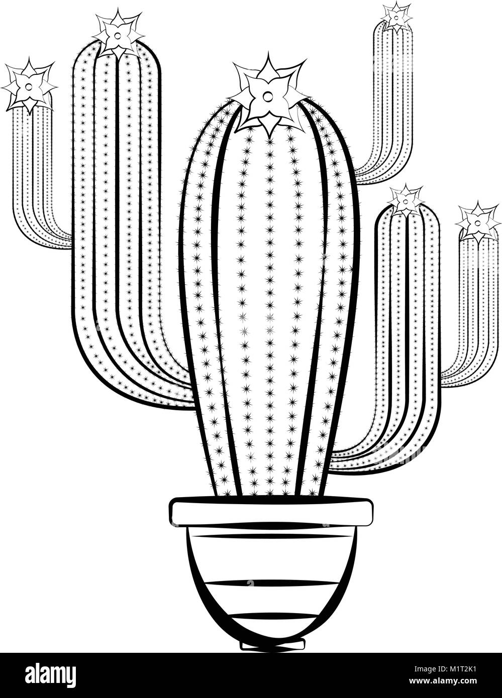 Sketch of a cactus Stock Vector Image & Art - Alamy