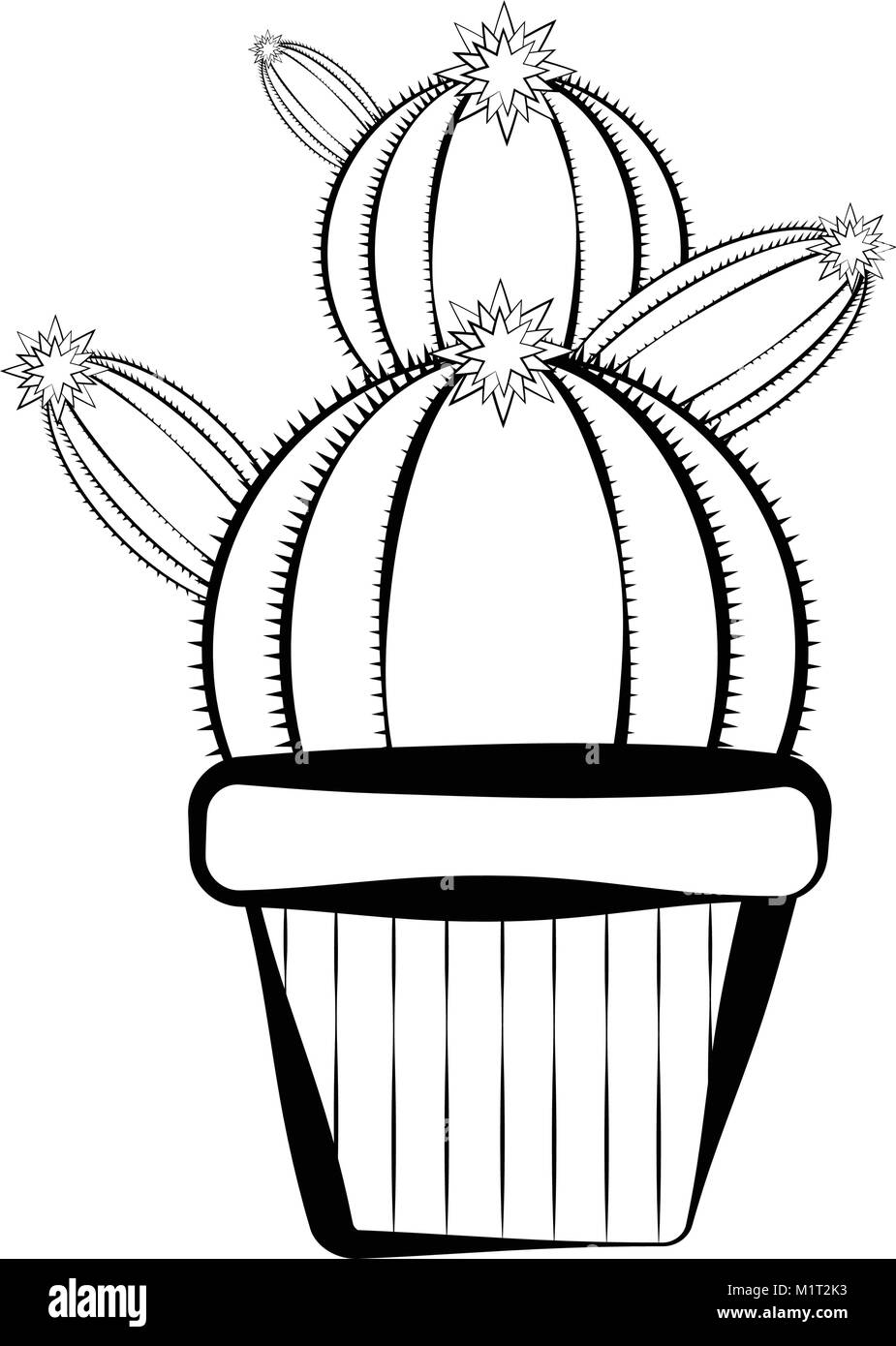 Sketch Of A Cactus Stock Vector Image And Art Alamy