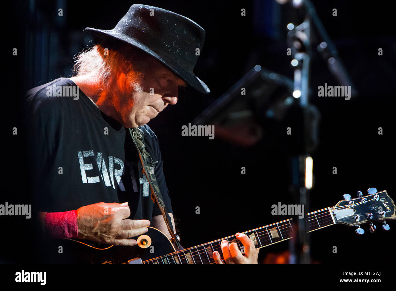 The Canadian, singer, songwriter and musician Neil Young performs a ...