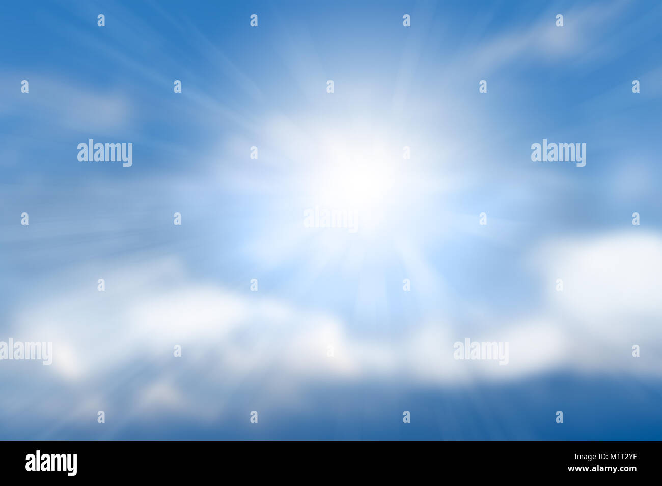 Bright sun shining in sky. Nature background Stock Photo - Alamy