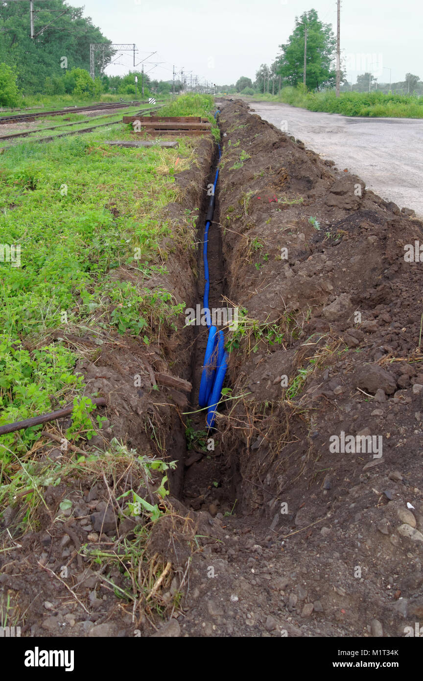 Cable trench hi-res stock photography and images - Alamy