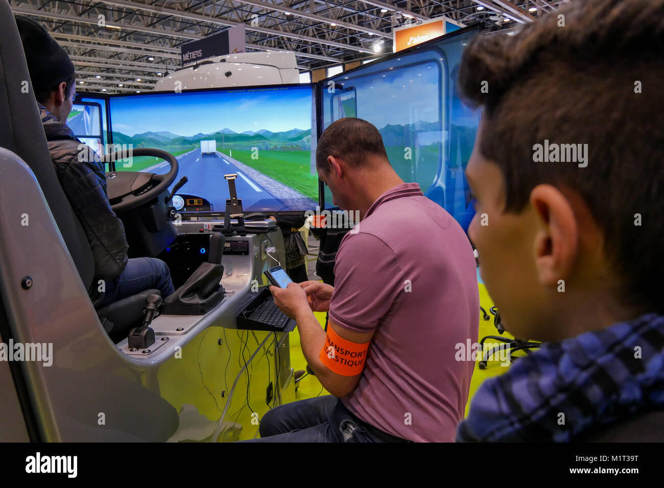 Driving simulator for candidates to the road business, Lyon, France ...
