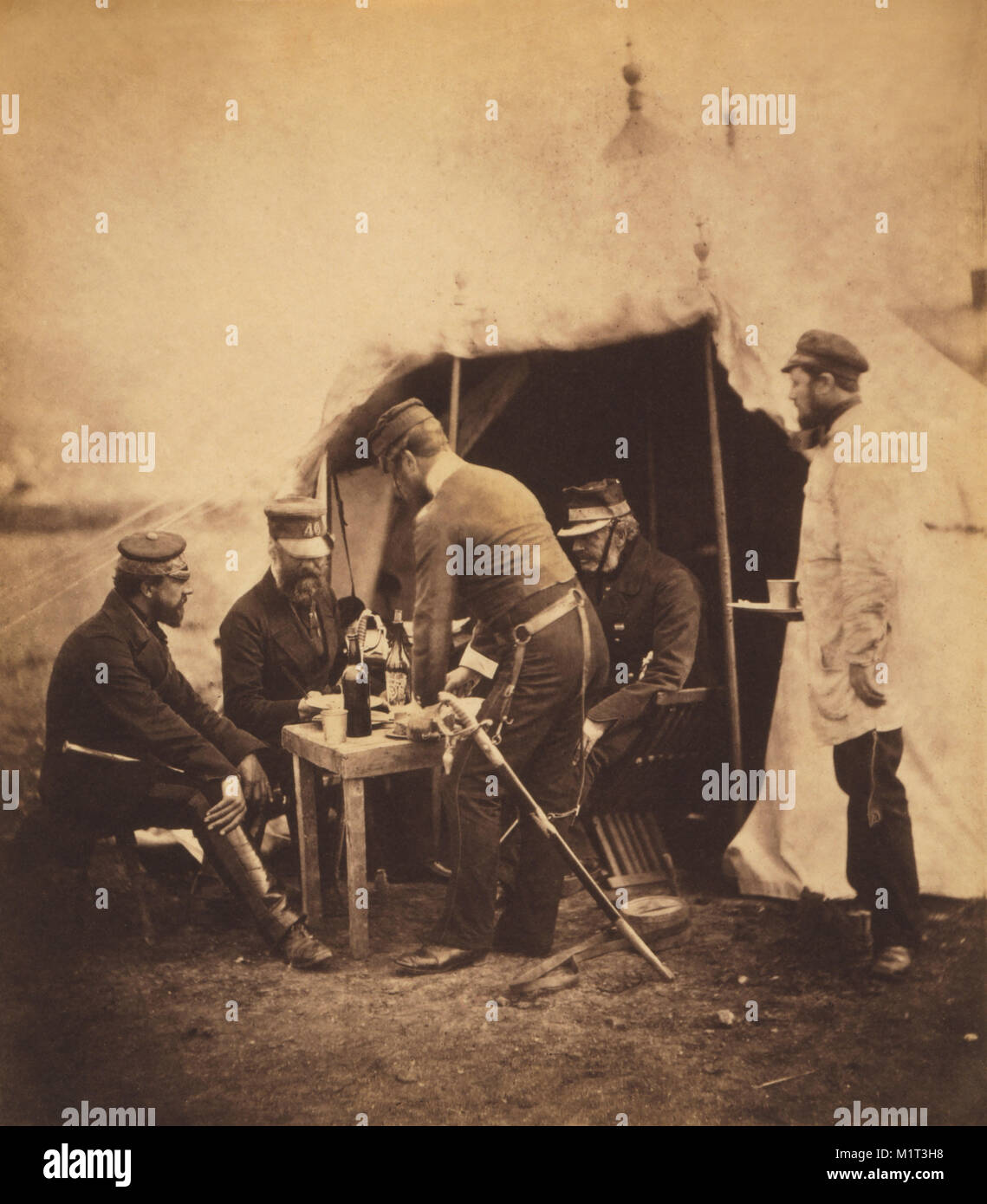 British Brigadier General Sir Robert Garrett with Officers of the 46th ...