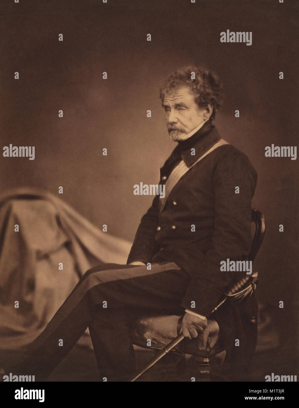 British Lieutenant-General Sir Colin Campbell, Seated Portrait, Crimean ...