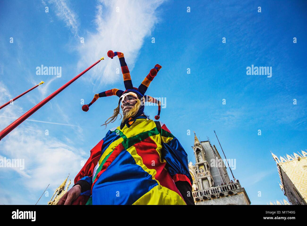 A Jester Participant at the Venice Carnival Stock Photo - Alamy