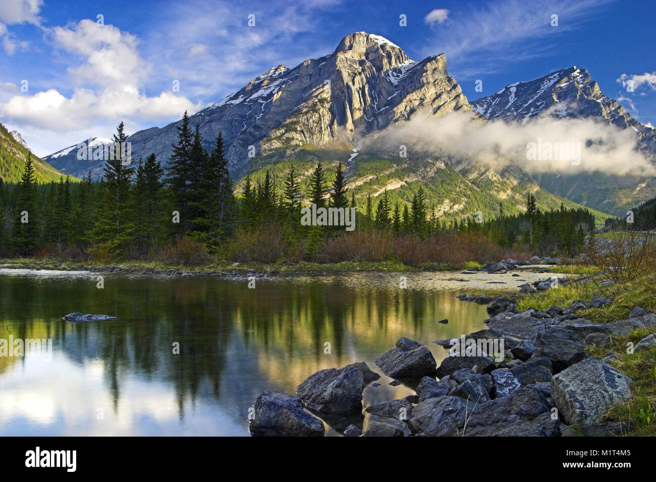 Mount Kidd in Kananaskis, Alberta at sunrise, Canada Stock Photo - Alamy