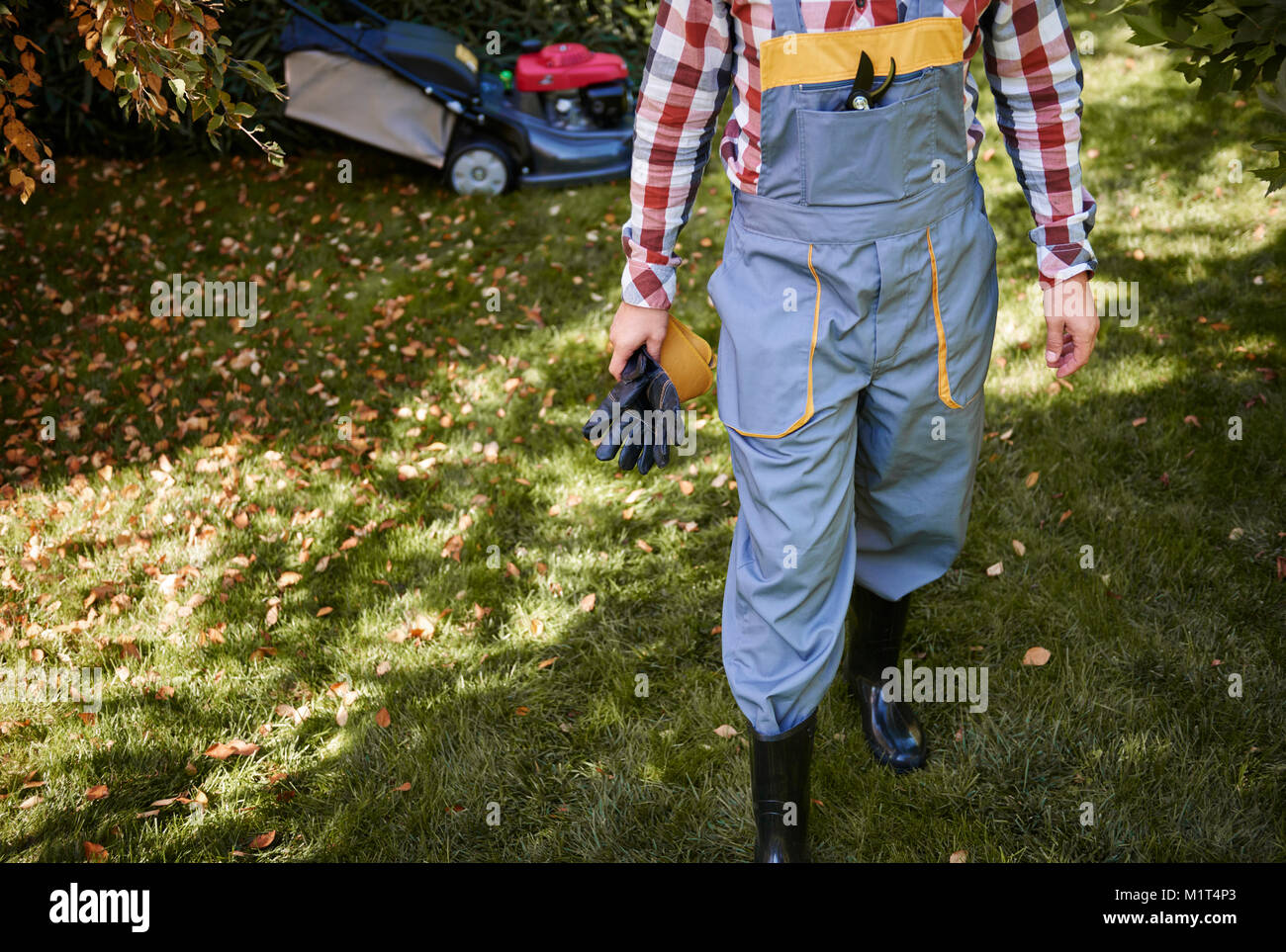 Man cutting grass hi-res stock photography and images - Alamy