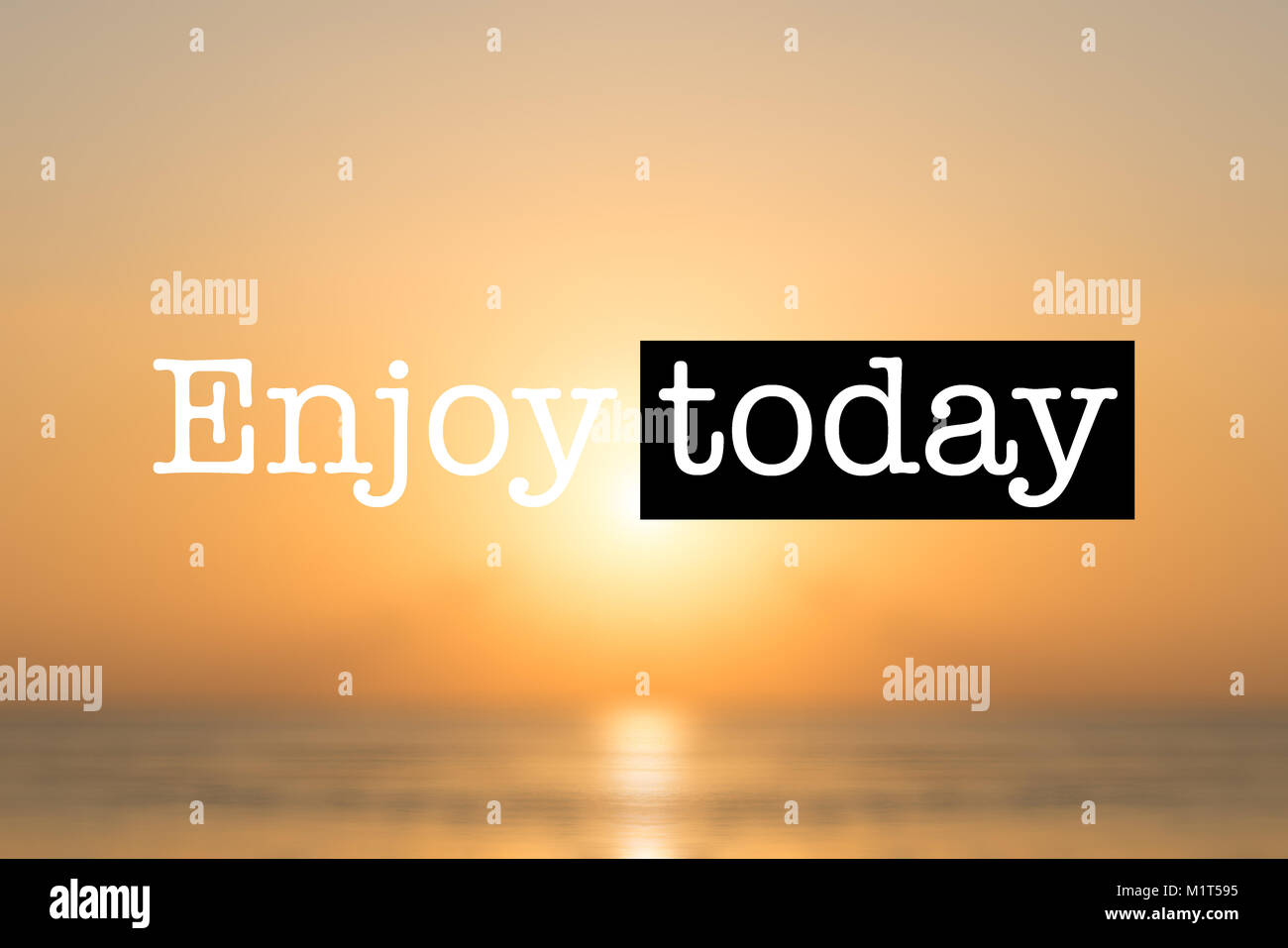 Inspirational motivation quote with phrase Enjoy today, Defocused ...