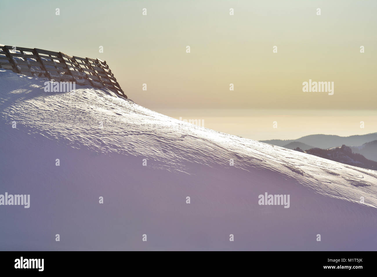 Beautiful winter view at 2000m altitude in Bucegi Mountains in Sinaia ...