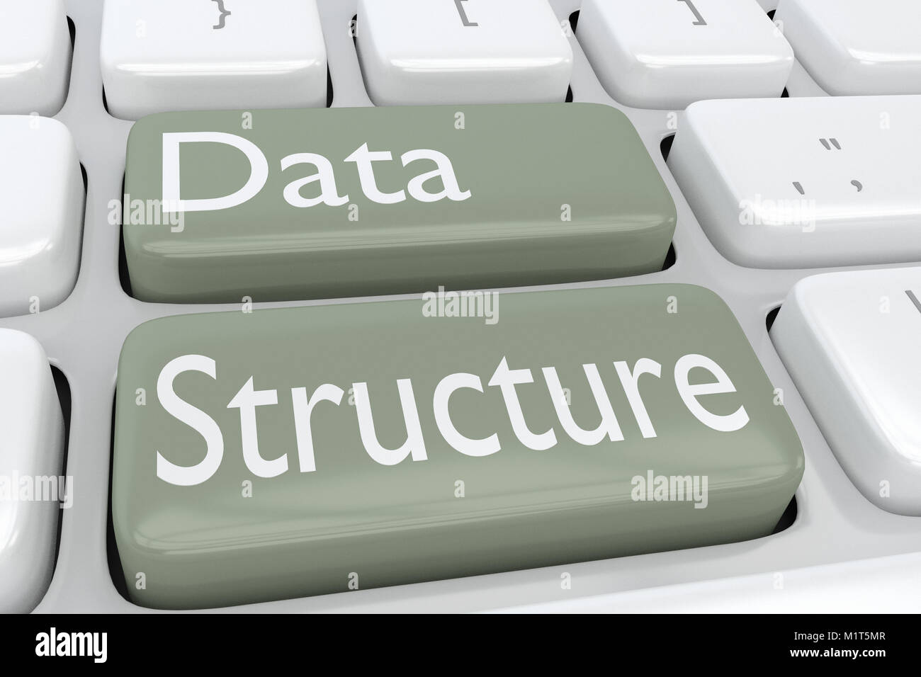 3d Illustration Of Computer Keyboard With The Script Data Structure On