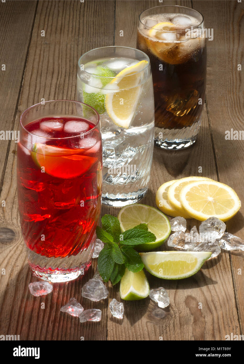 Assortment of cold drinks Stock Photo - Alamy