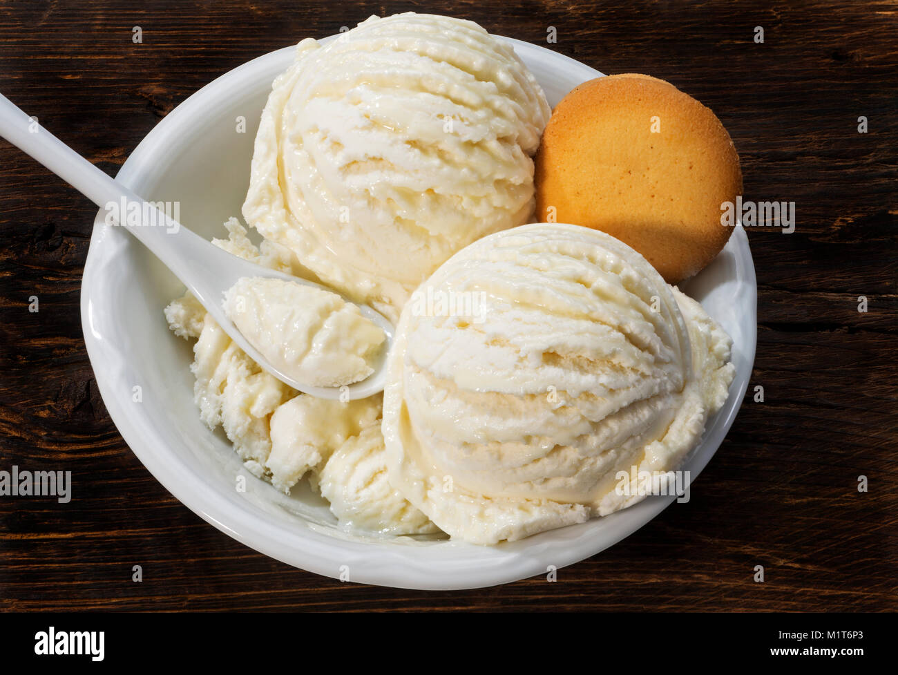Vanilla Ice Cream Stock Photo - Alamy