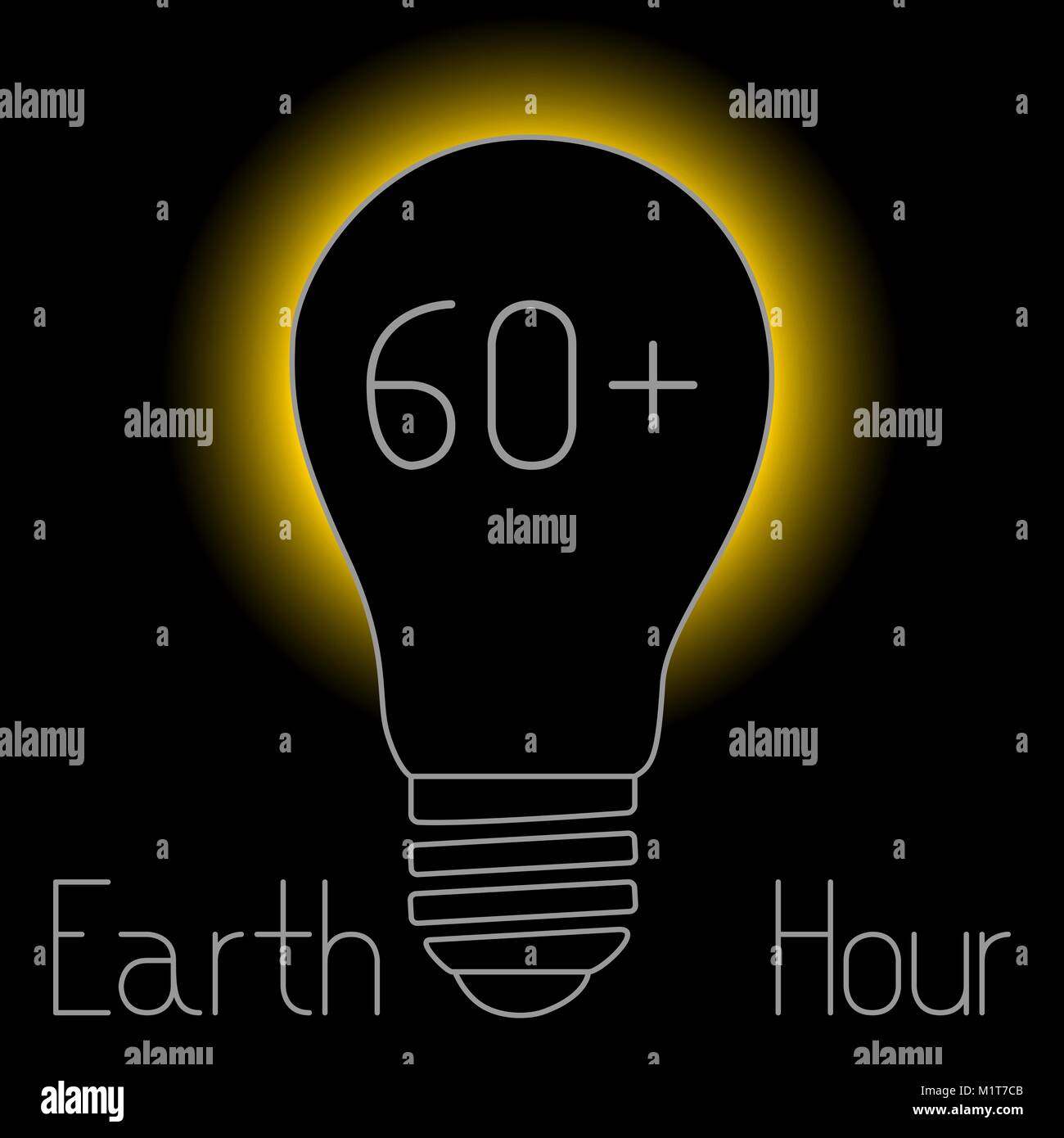 Earth Hour. 60 minutes. The bulbs do not light Stock Vector Image & Art ...