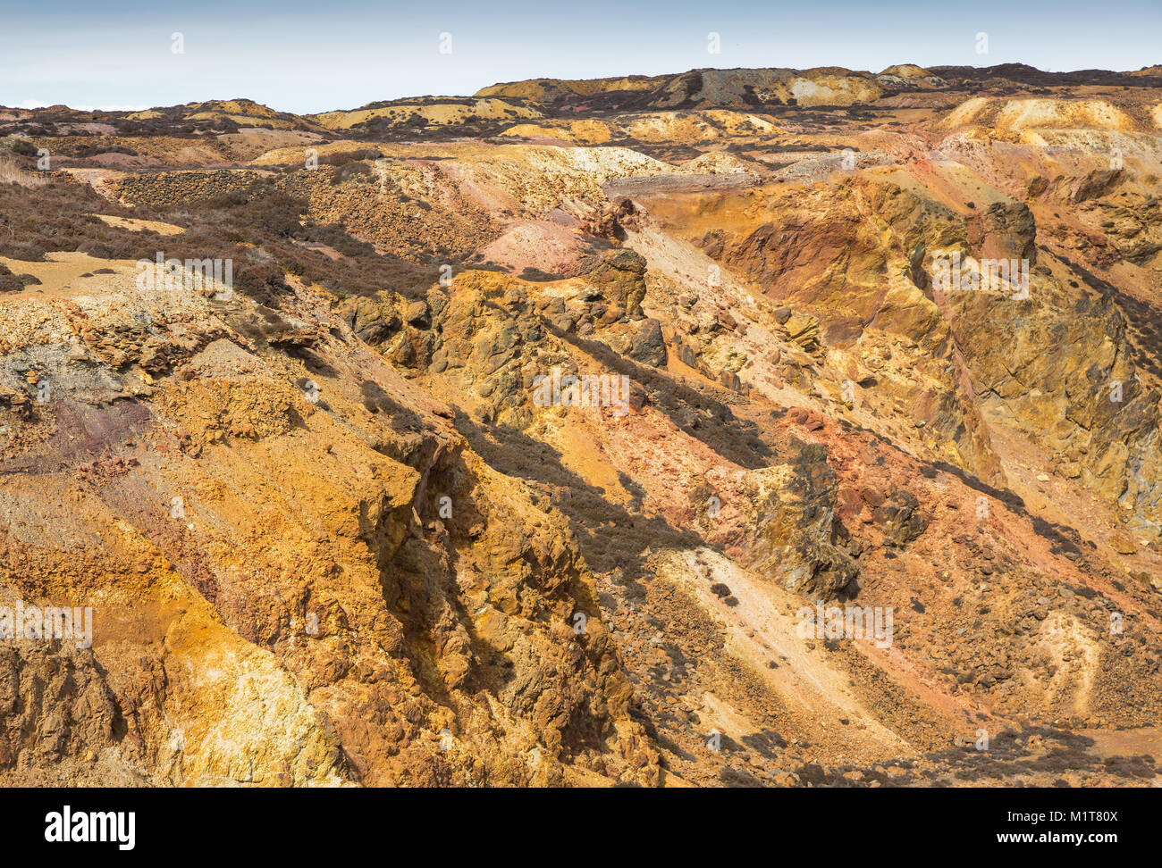 Old disused open cast copper mine workings Stock Photo - Alamy
