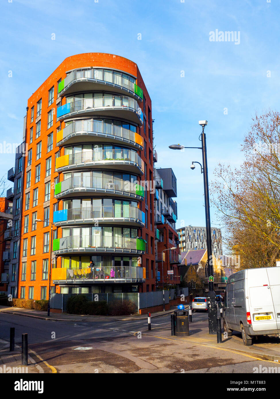 Modern apartments building in Woolwich - South East London, England ...