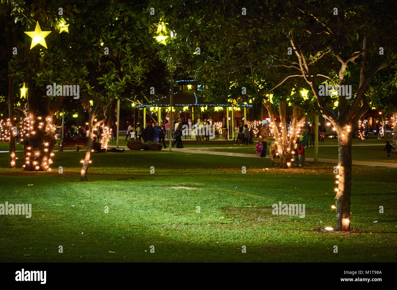 BOGOTA, COLOMBIA - DECEMBER 30, 2014: Christmas decoration in "Paraque ...