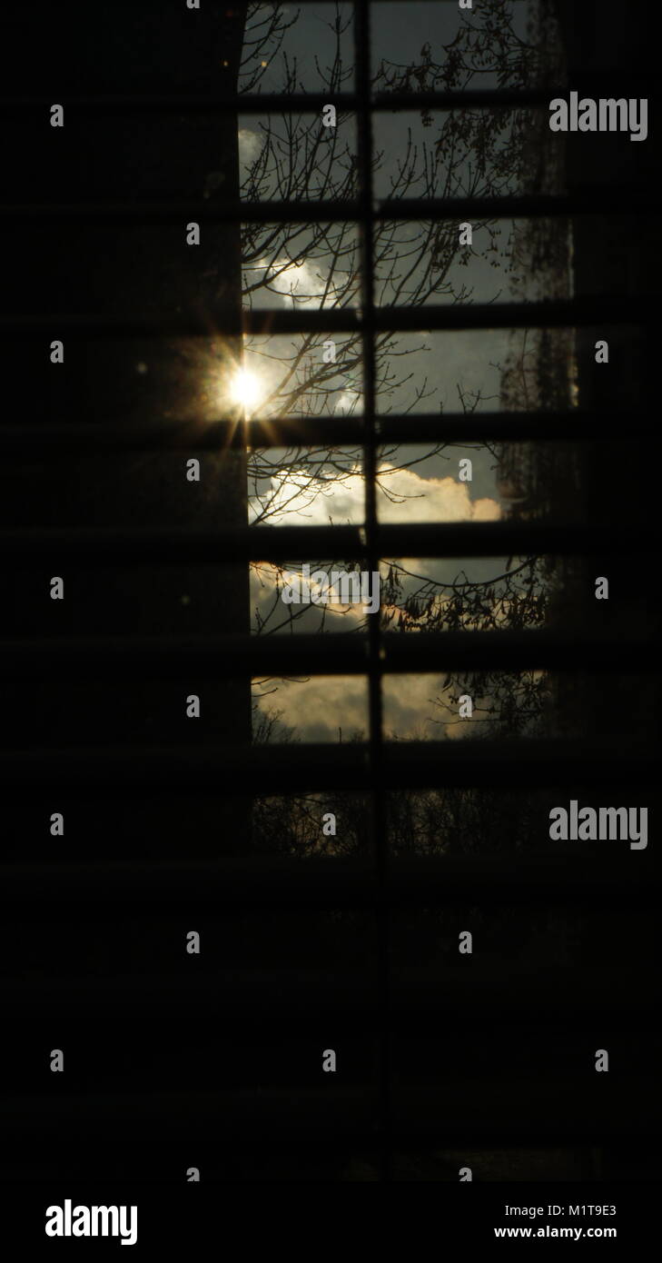 Window, home Sun with cloud background Stock Photo - Alamy